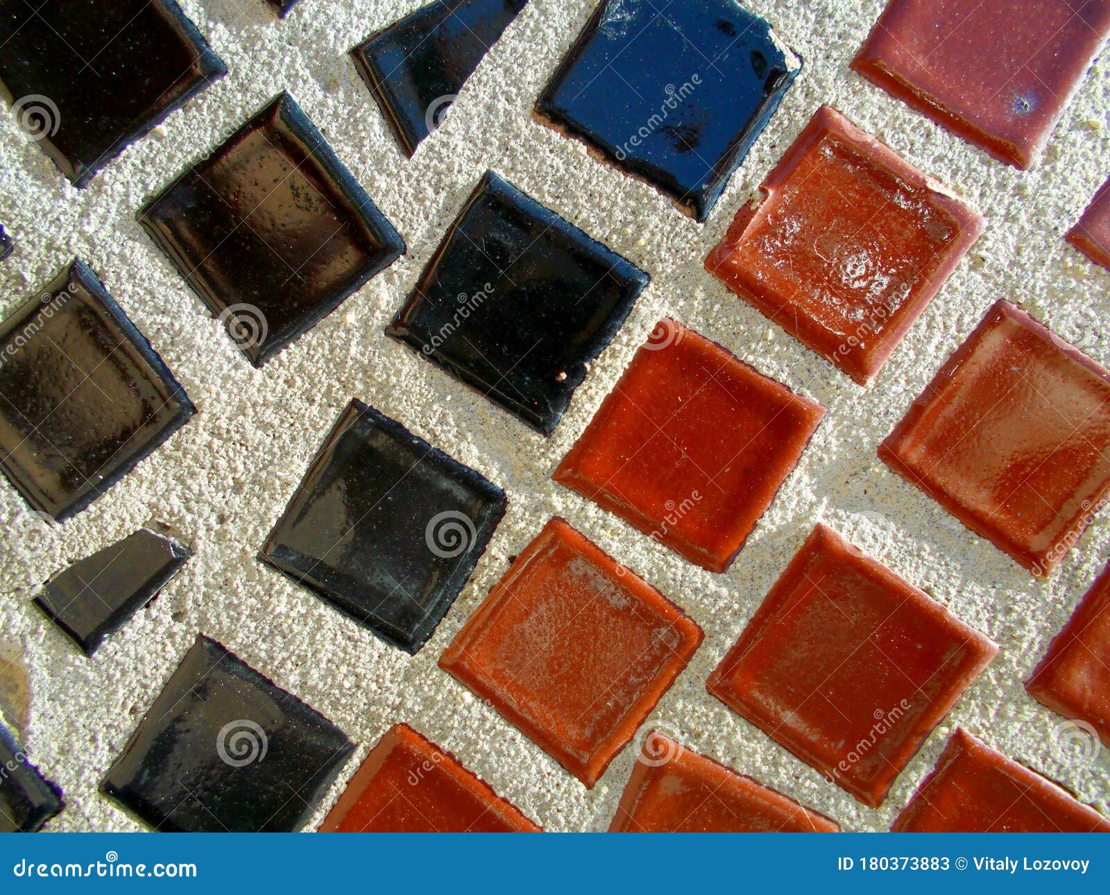 Decorative Ceramic Tiles on the Wall of the Building Stock Image ...