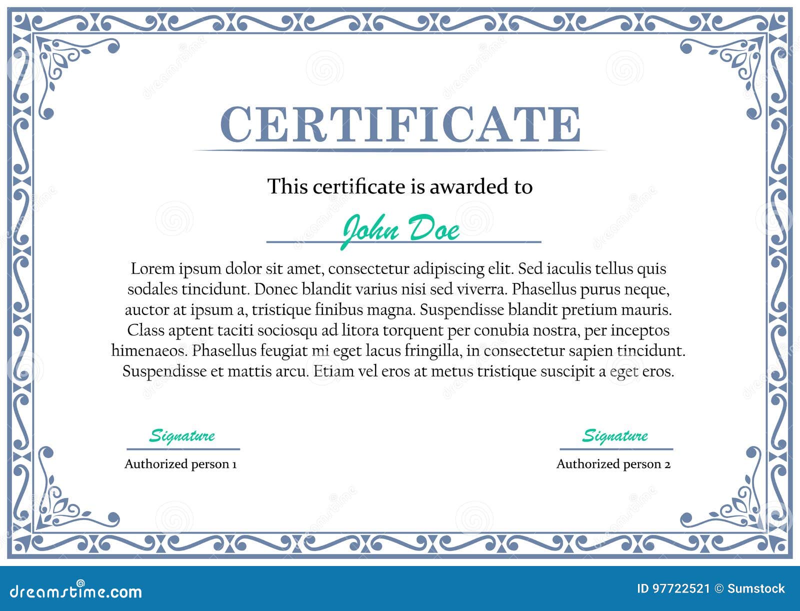 Decorative Certificate Card Stock Vector - Illustration of corporate ...