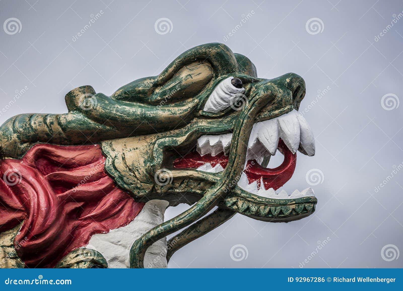 Decorative Chinese Dragon Head Stock Photo - Image of background ...