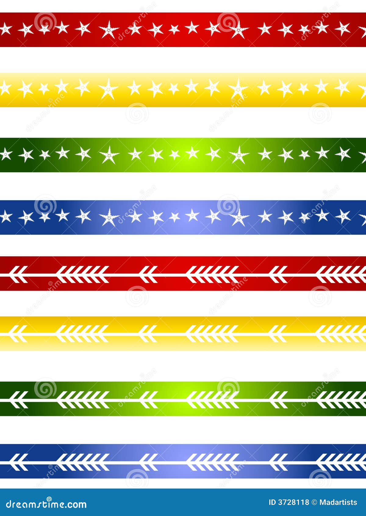 Decorative Christmas Borders or Dividers 2 Stock Illustration ...