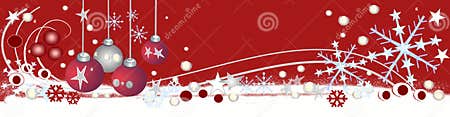 Decorative Christmas Header Stock Illustration - Illustration of ...