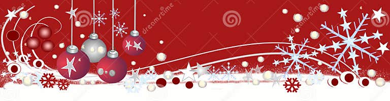 Decorative Christmas Header Stock Illustration - Illustration of ...
