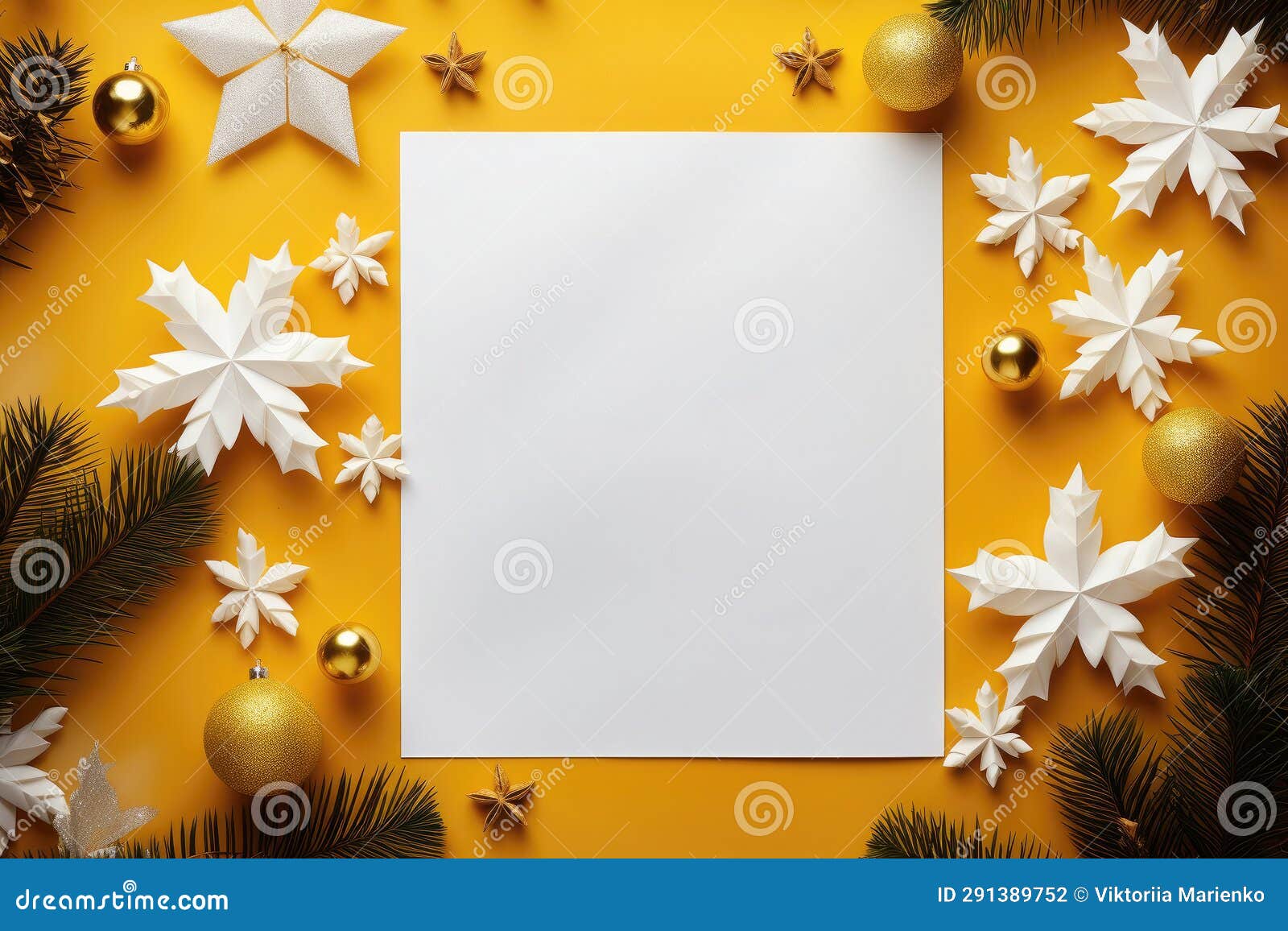 Decorative Christmas Layout: Card Mockup Stock Illustration ...