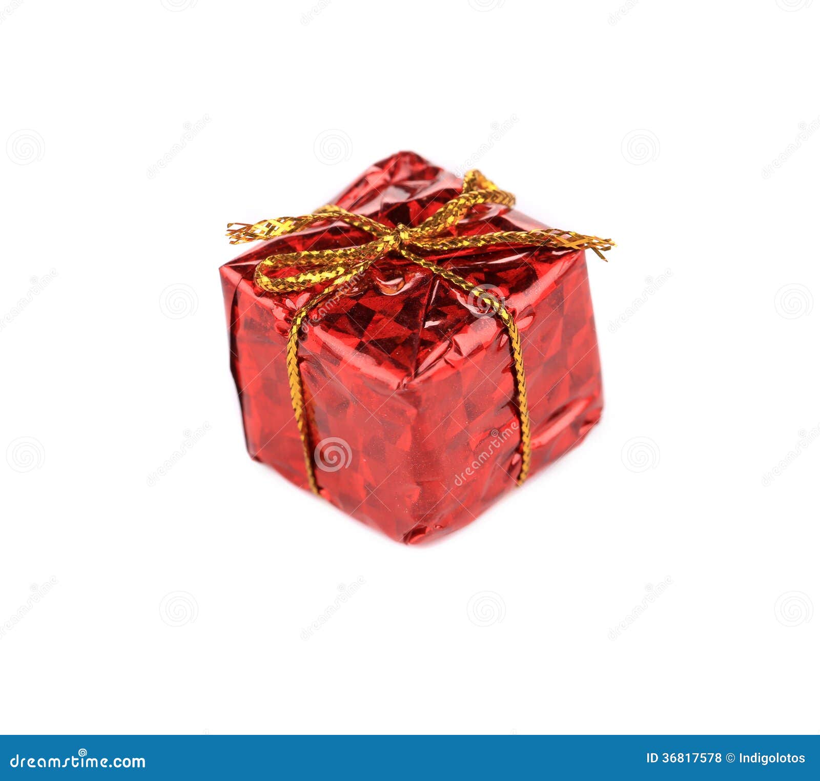 Decorative Christmas Red Box. Stock Photo - Image of presents, string ...
