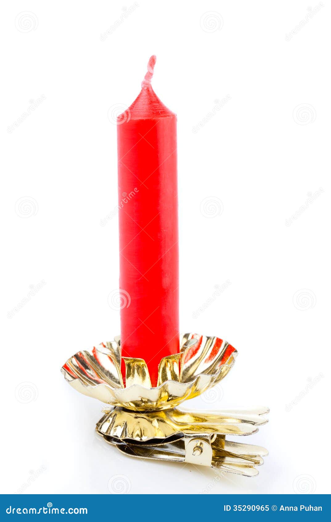 Decorative Christmas Red Candle Stock Image - Image of decorative ...