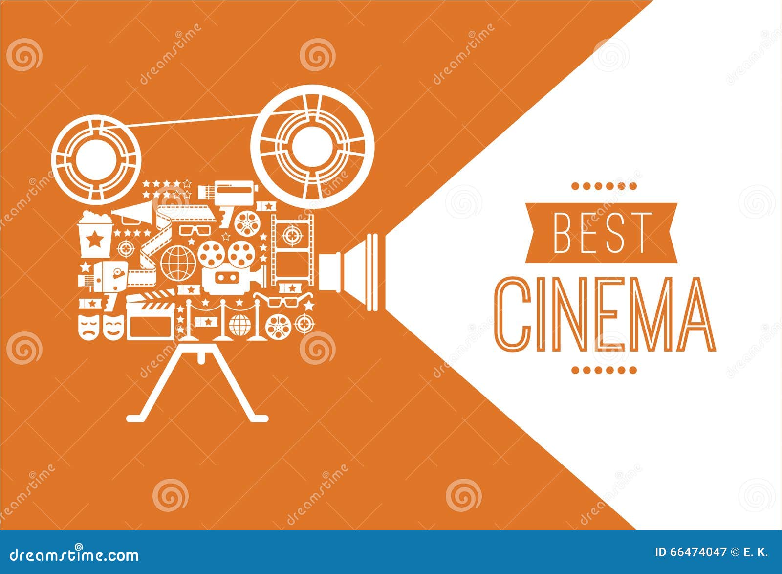 Decorative Cinema Template. Stock Vector - Illustration of clapper ...