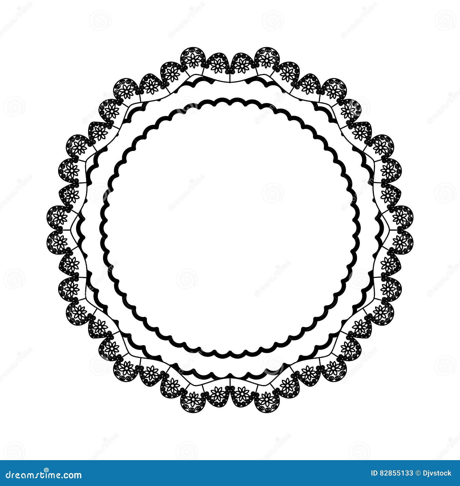 Decorative circle emblem stock vector. Illustration of emblem - 82855133