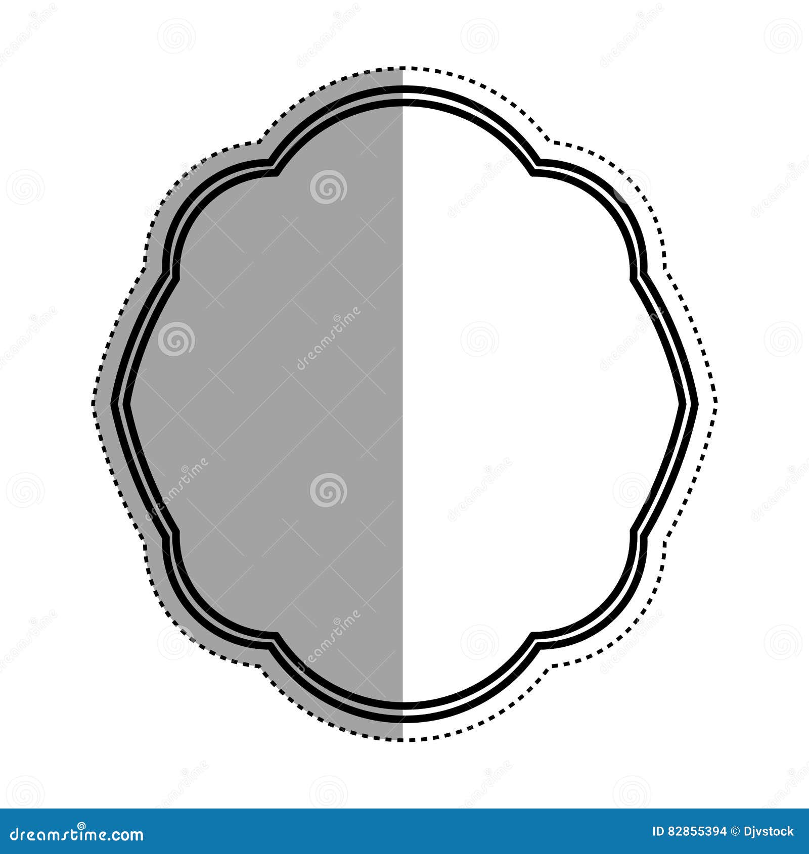 Decorative Circle Emblem Icon Stock Vector - Illustration of border ...