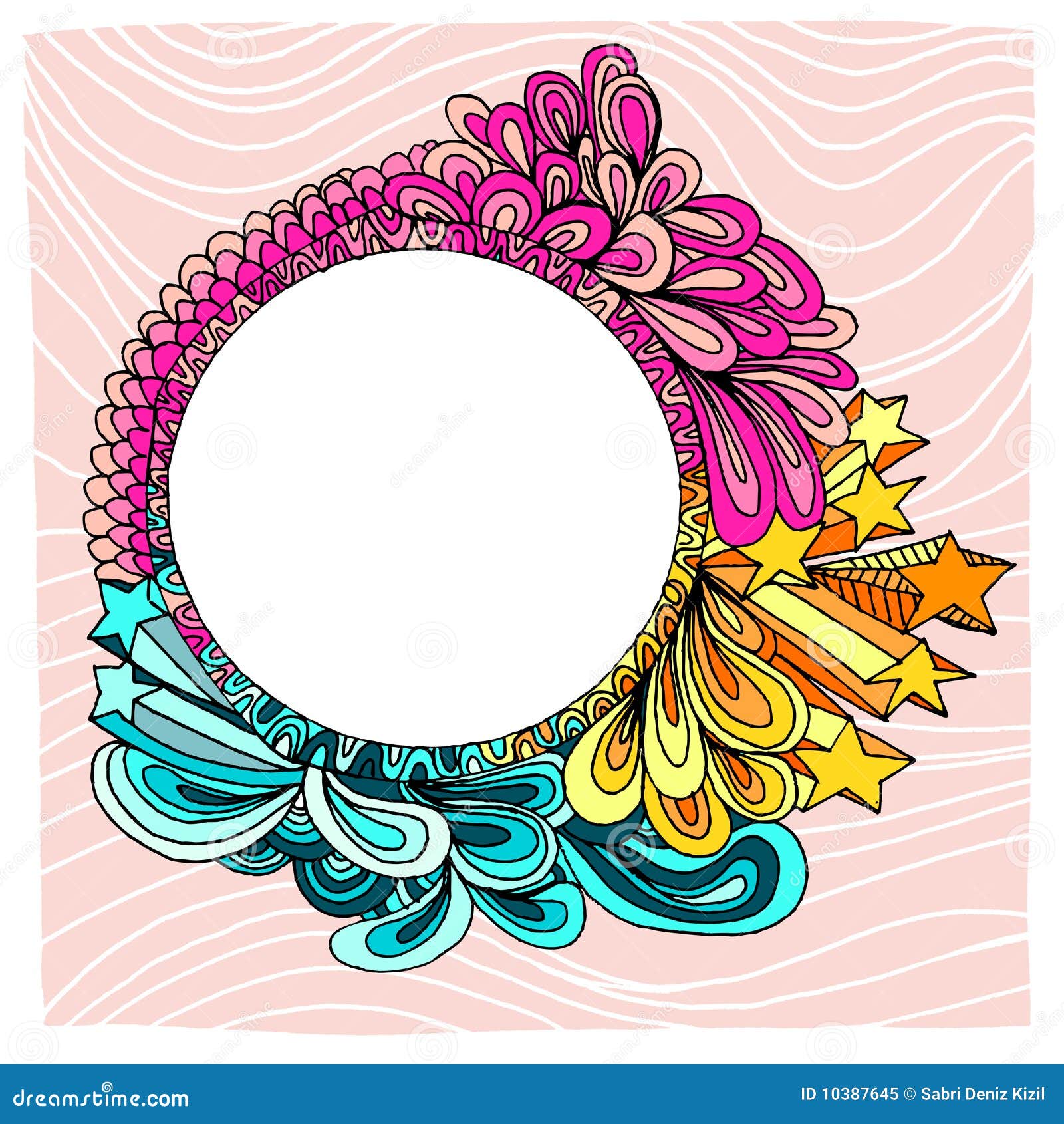 Decorative circle frame stock vector. Illustration of decorative - 10387645