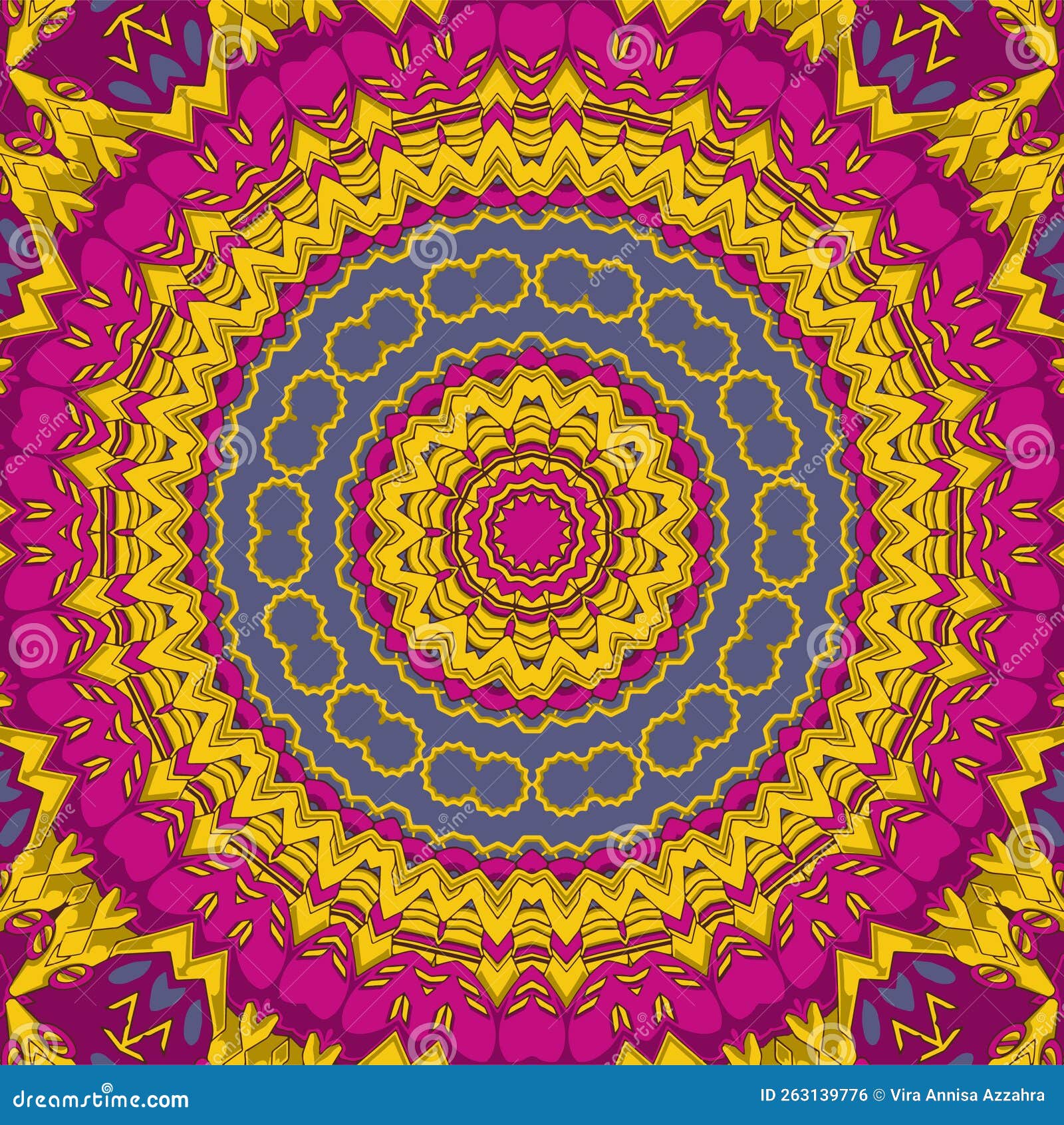 Decorative Circle Patterns Ethnic Flower Paisley Design Vector ...