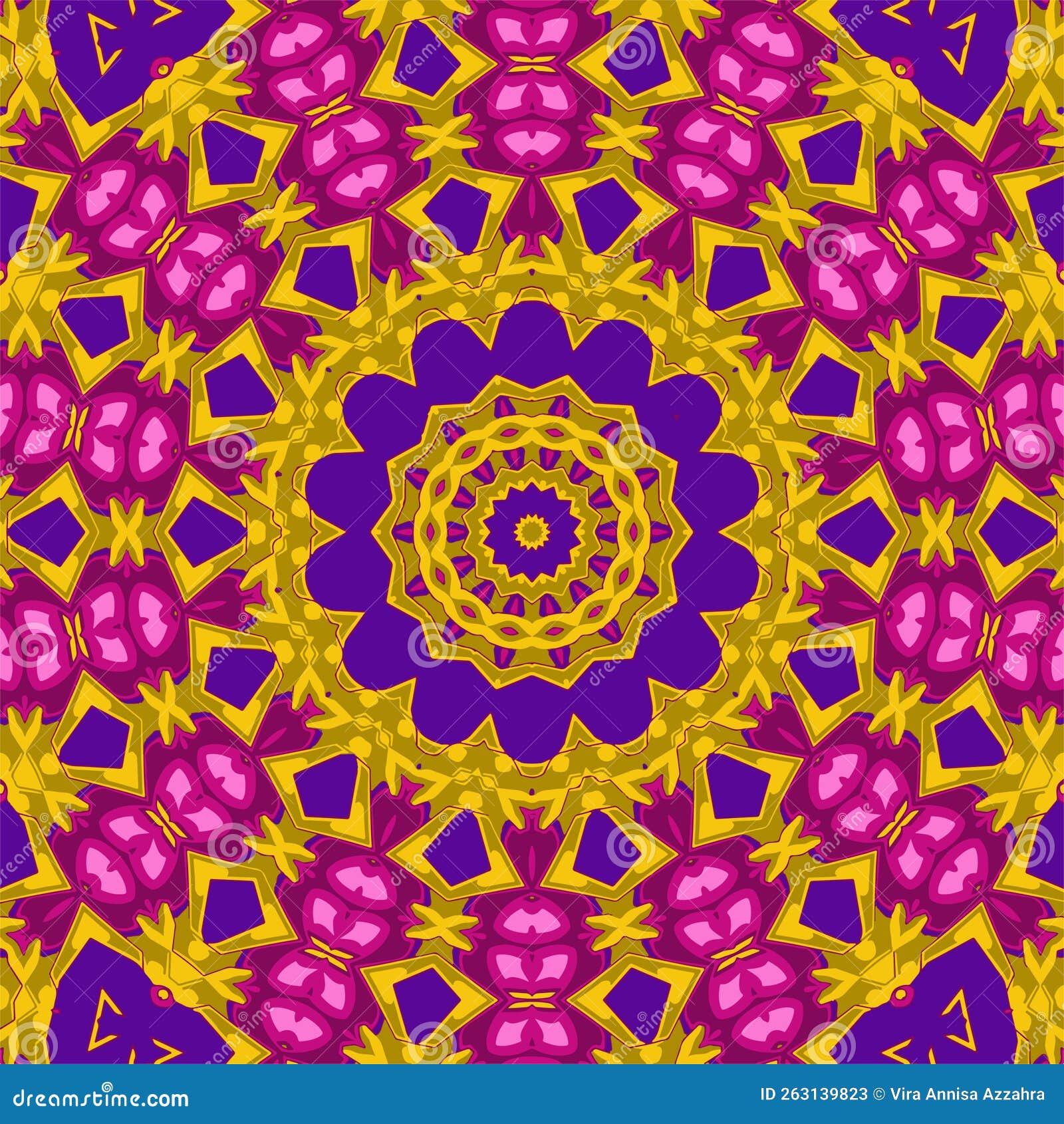 Decorative Circle Patterns Ethnic Flower Paisley Design Vector ...