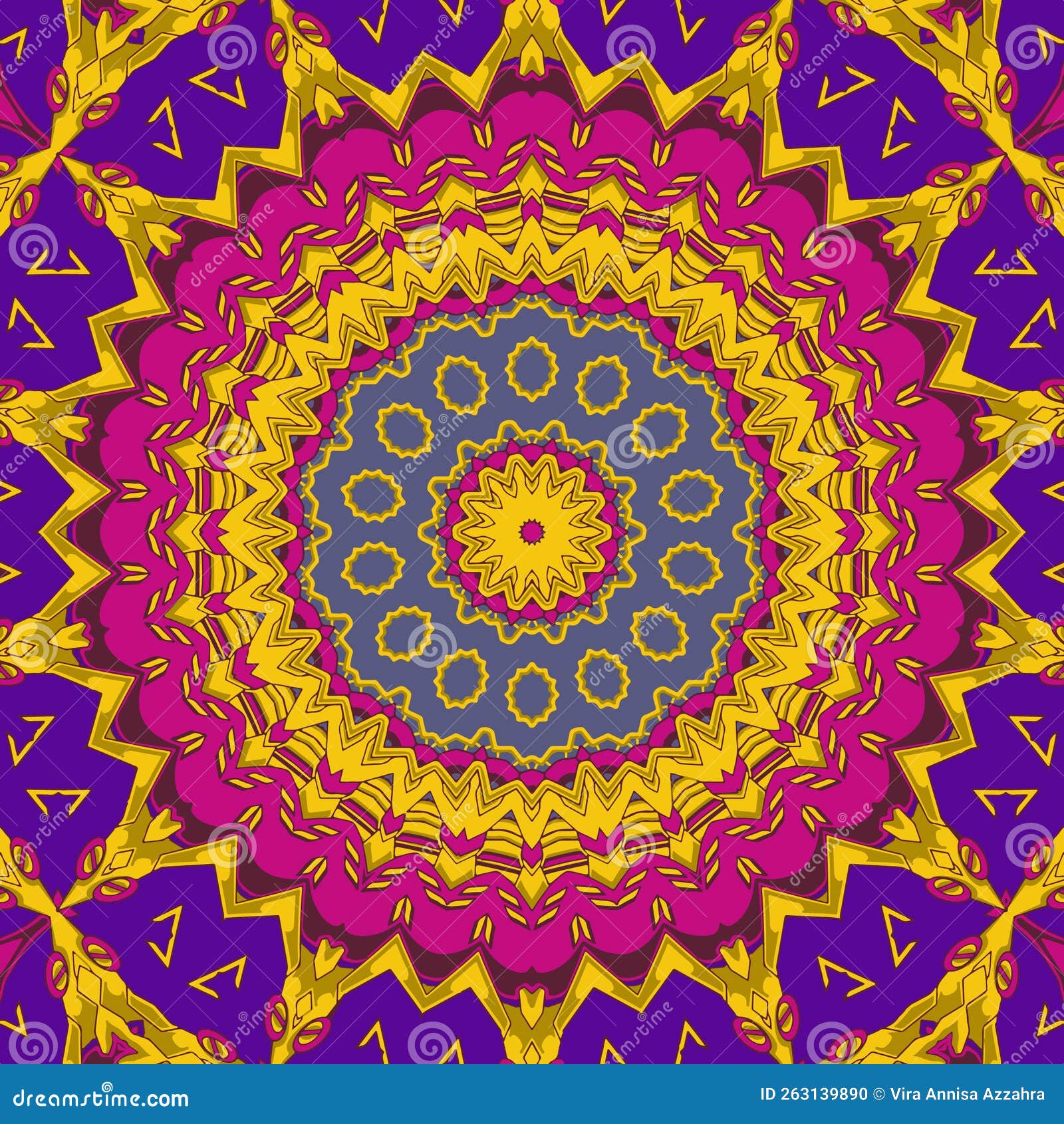 Decorative Circle Patterns Ethnic Flower Paisley Design Vector ...