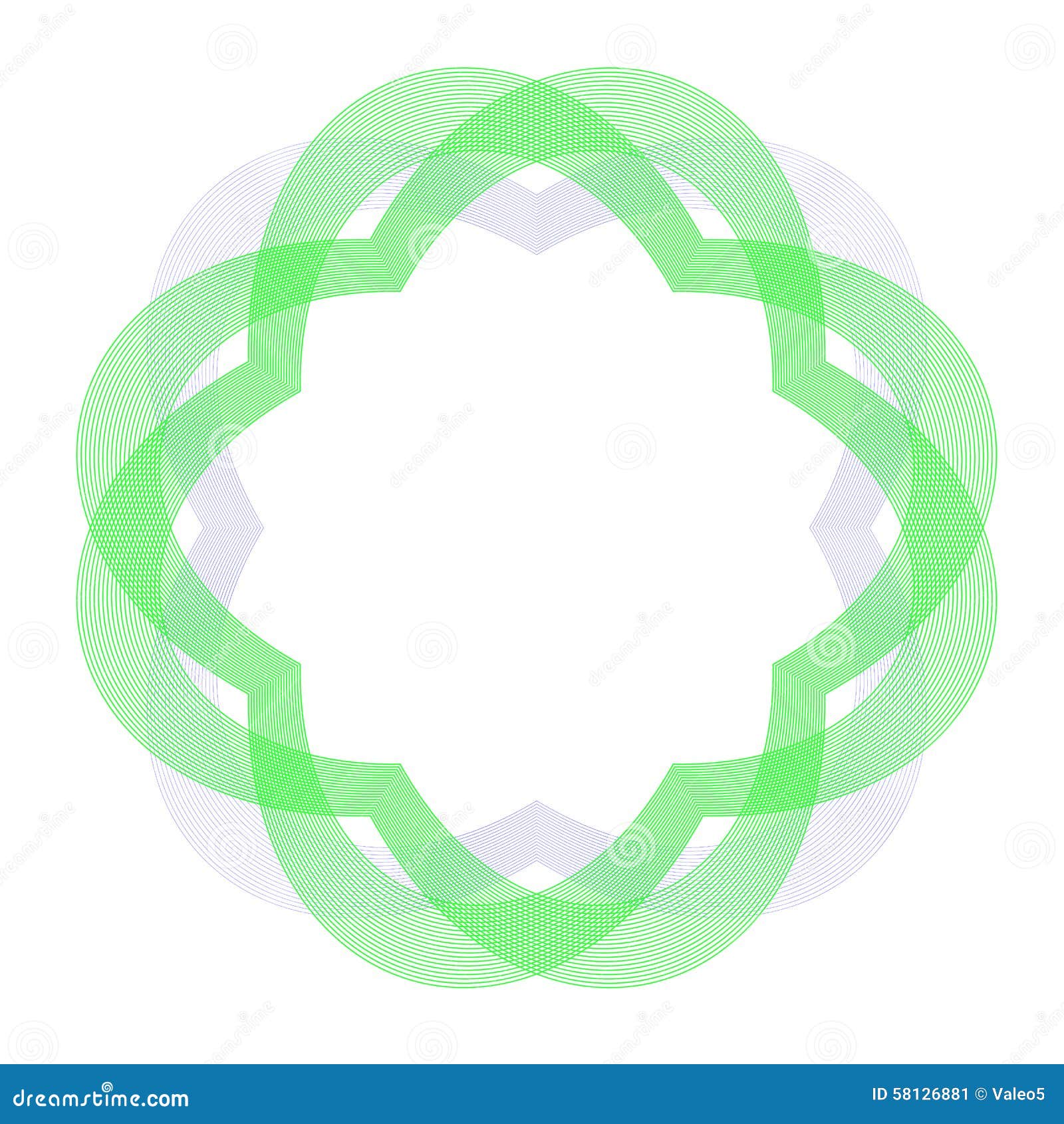 Decorative Circle Wave Frame Stock Vector - Illustration of diploma ...