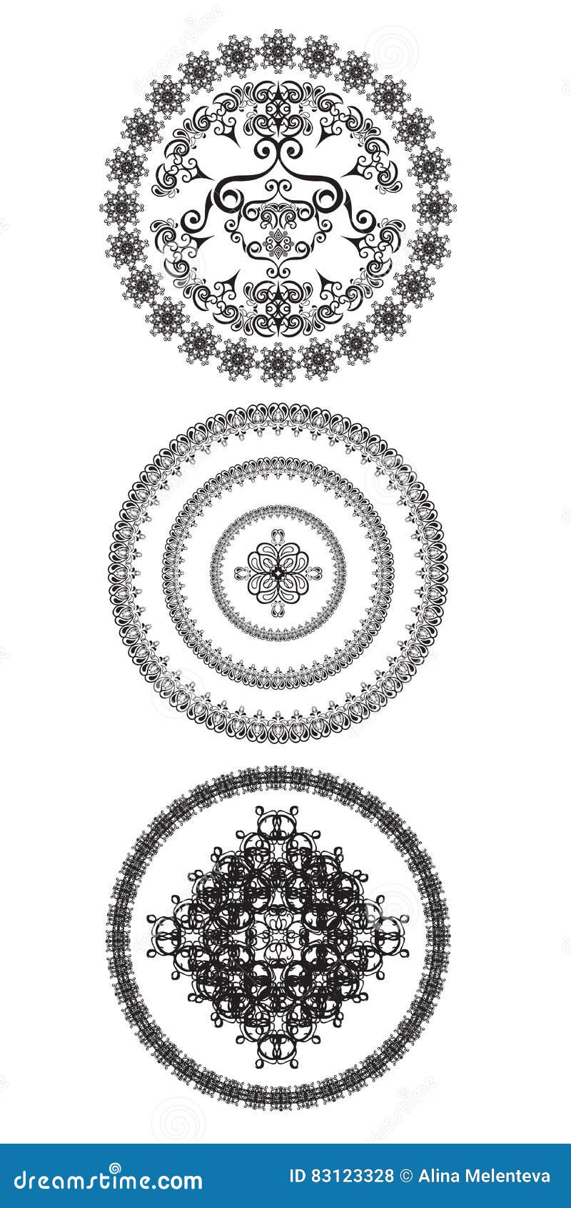 Decorative circles stock vector. Illustration of graphic - 83123328