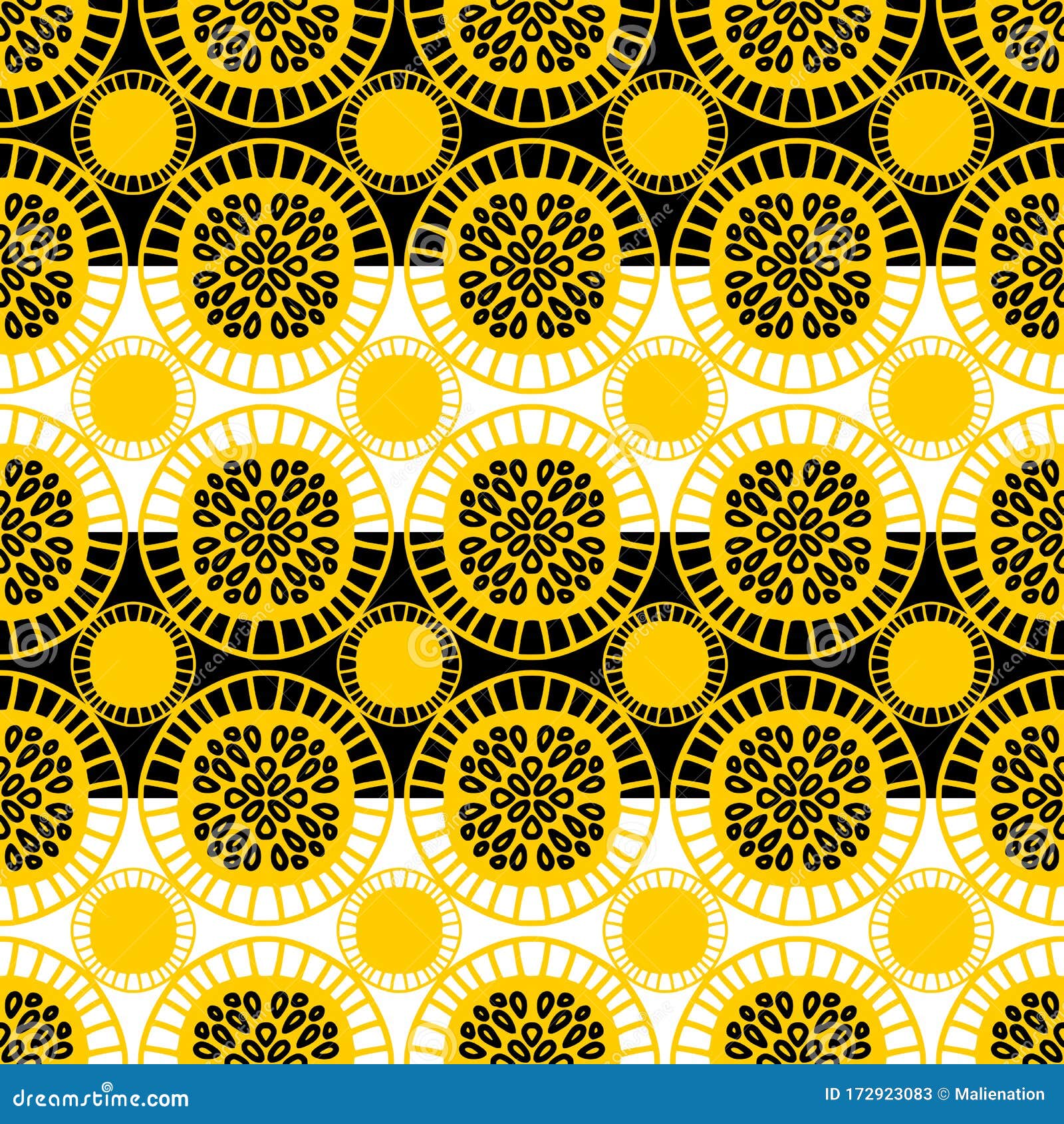 Decorative Circles Pattern. Textile Geometrical Design Stock Vector ...