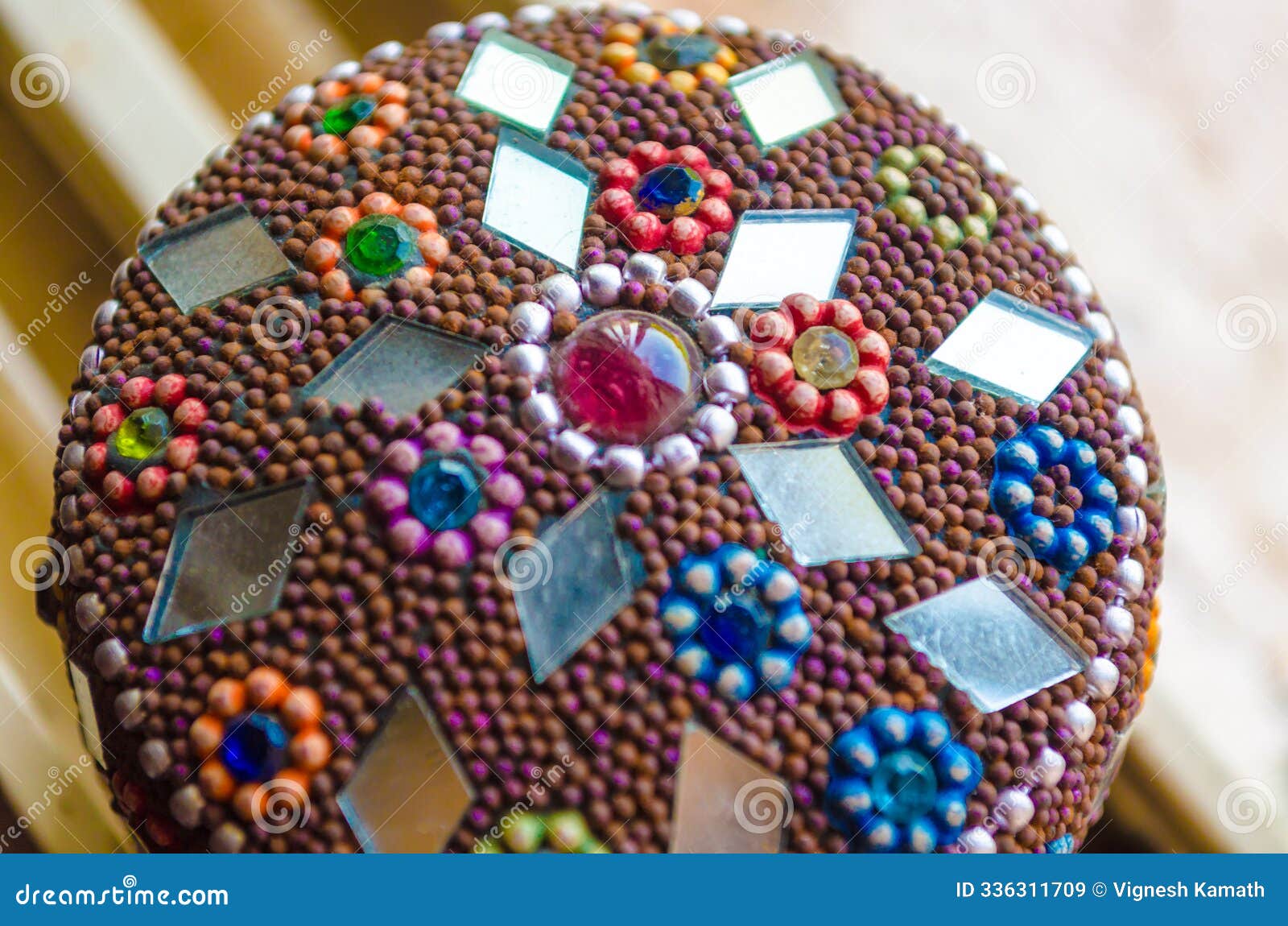 Decorative Circular Box with Design Stock Image - Image of gift ...