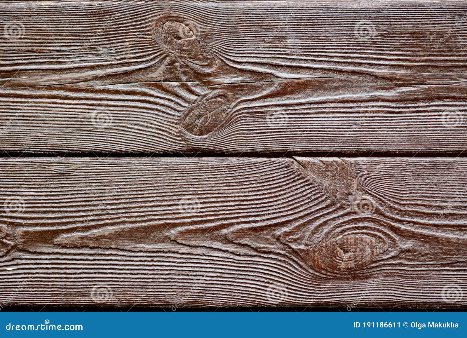 Decorative Cladding of the Building Made of Brown-colored Wood Stock ...