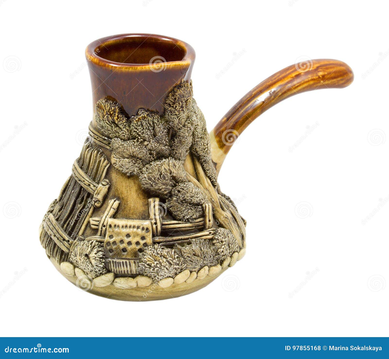 Decorative Clay Ibrik Isolated Stock Photo - Image of decorative, ibrik ...