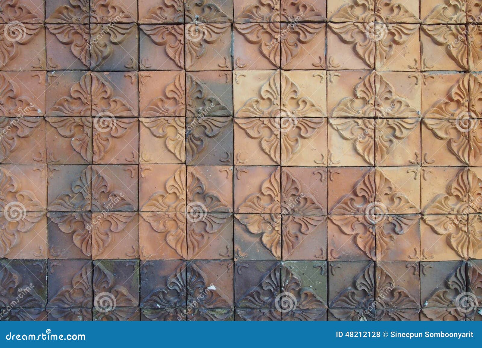 Tile Art Of Thai Pagoda At Grand Palace Stock Photo | CartoonDealer.com ...