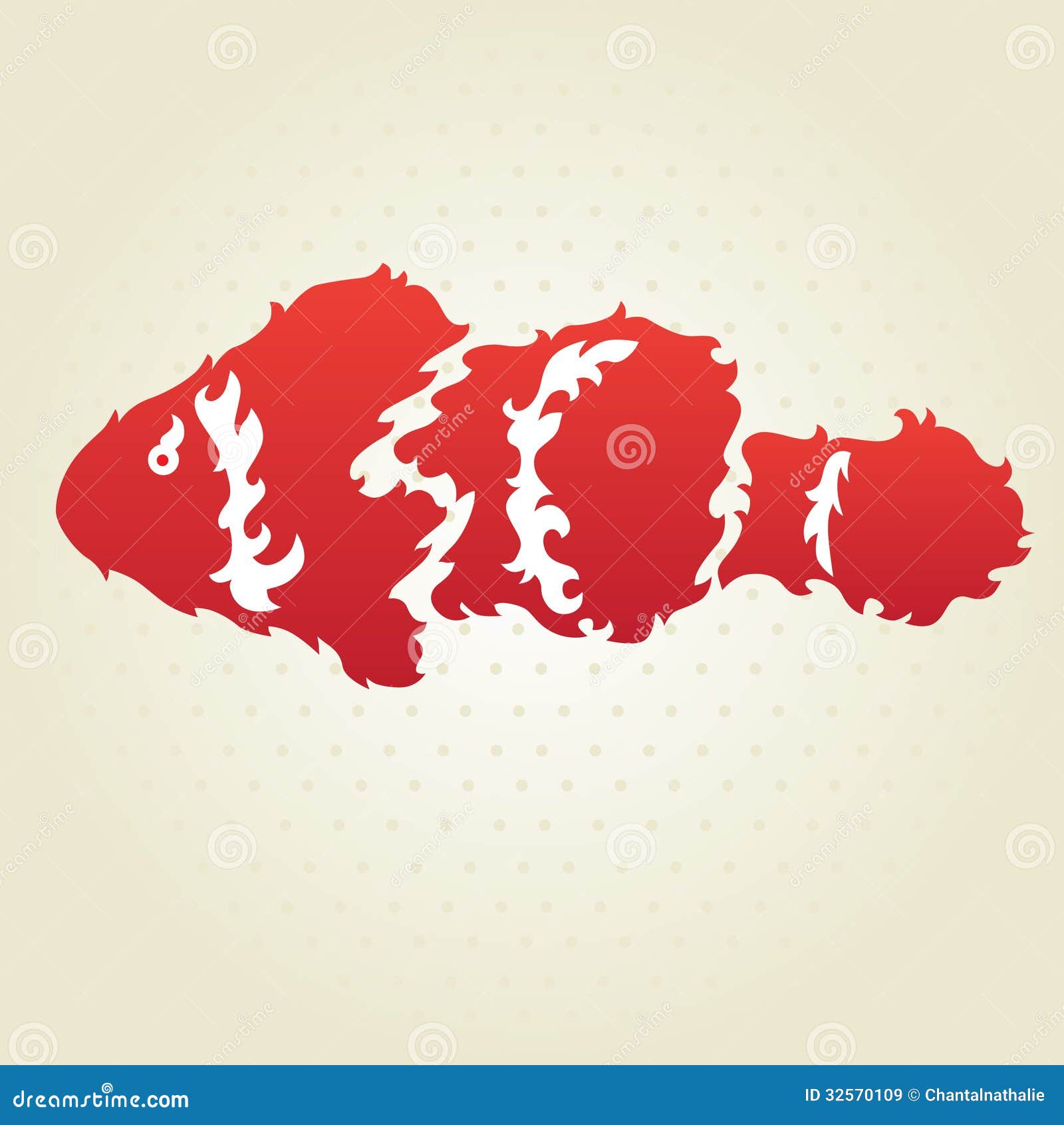 Decorative clownfish stock vector. Illustration of greeting - 32570109