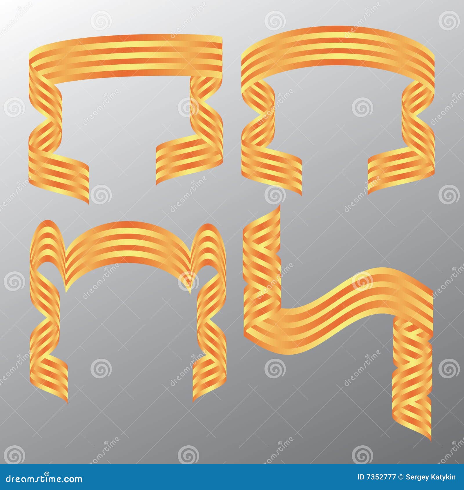 Decorative Color Ribbon. Vector. Stock Vector - Illustration of ...
