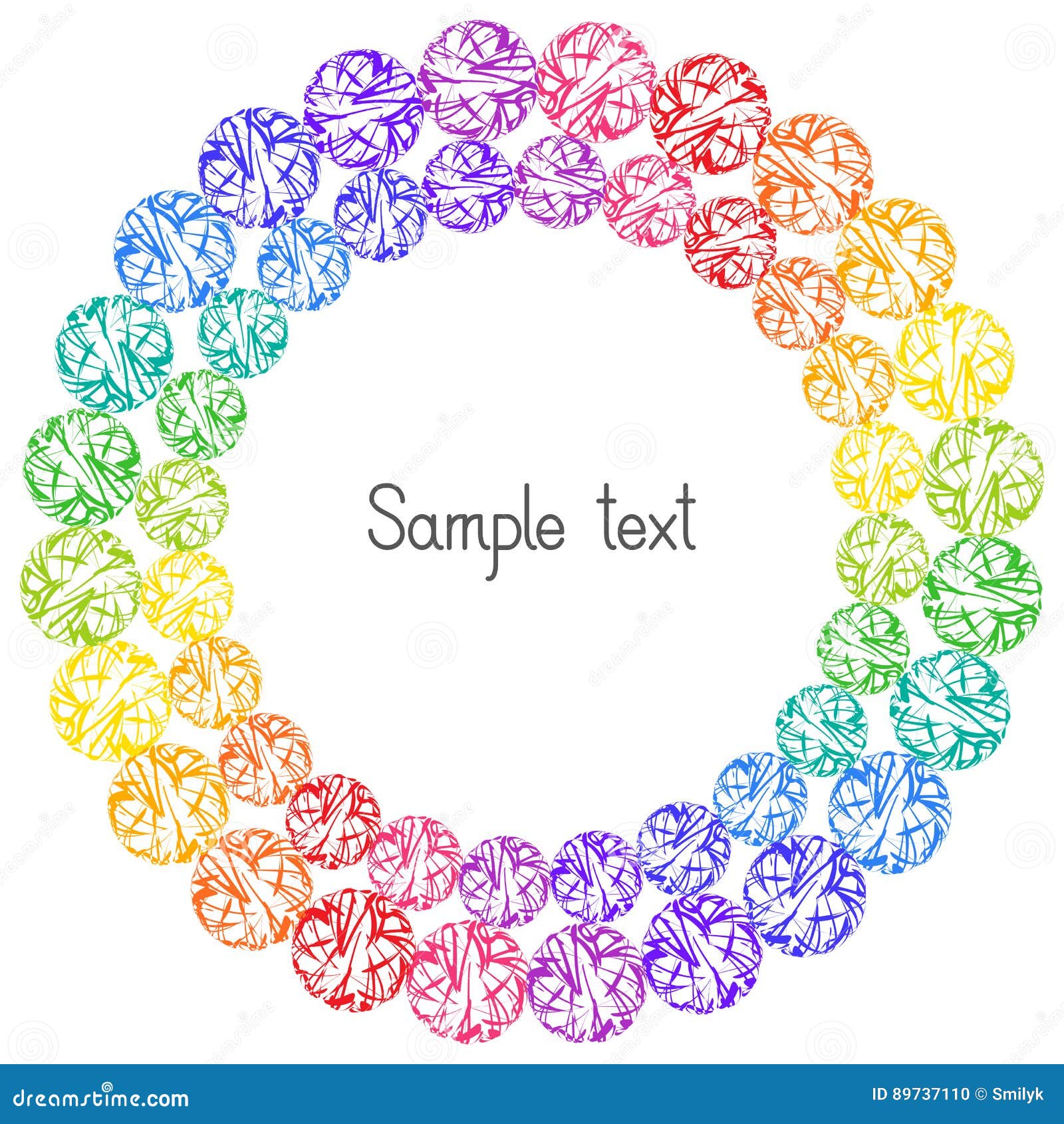 Decorative Colorful Element Circular Frame for Text. Stock Vector ...