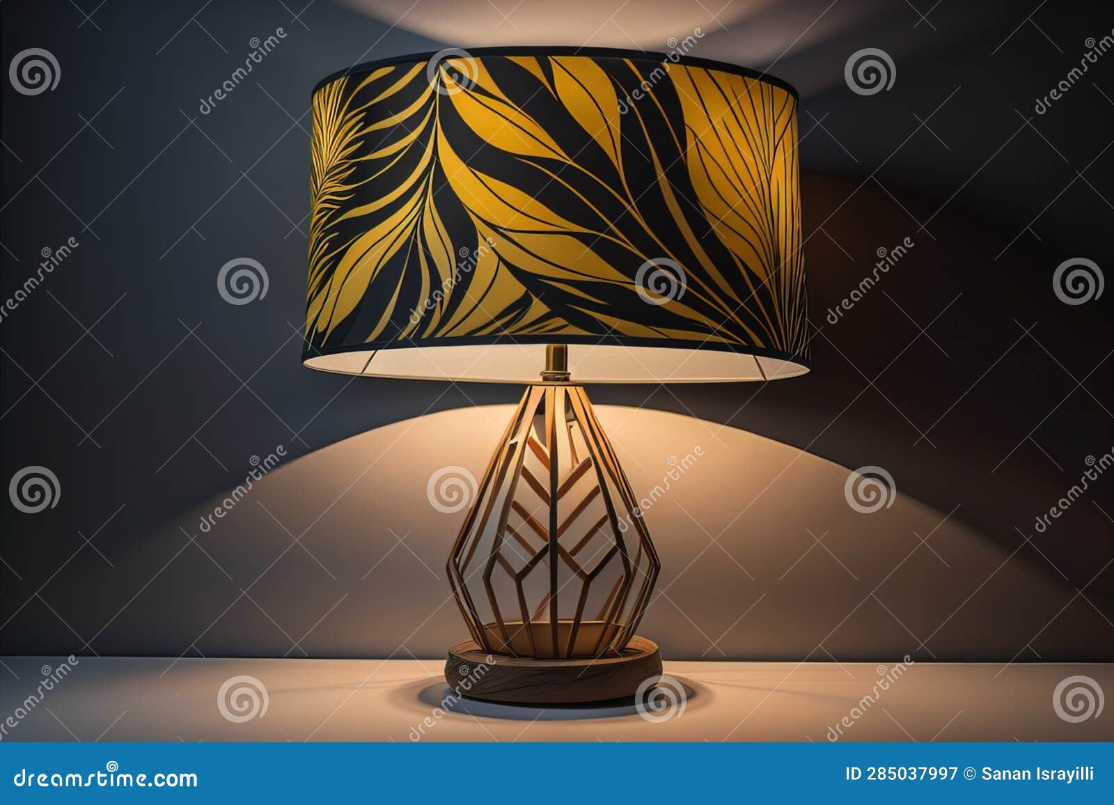 A Decorative and Colorful Lamp on a Solid Color Background. Ai ...