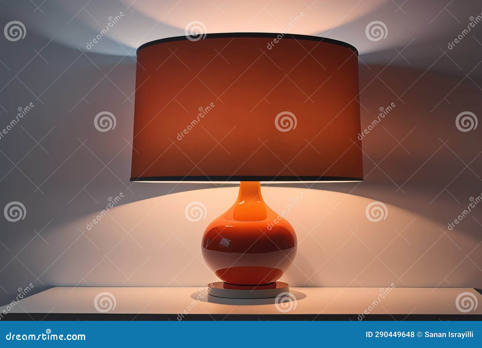 A Decorative and Colorful Lamp on a Solid Color Background. Ai ...