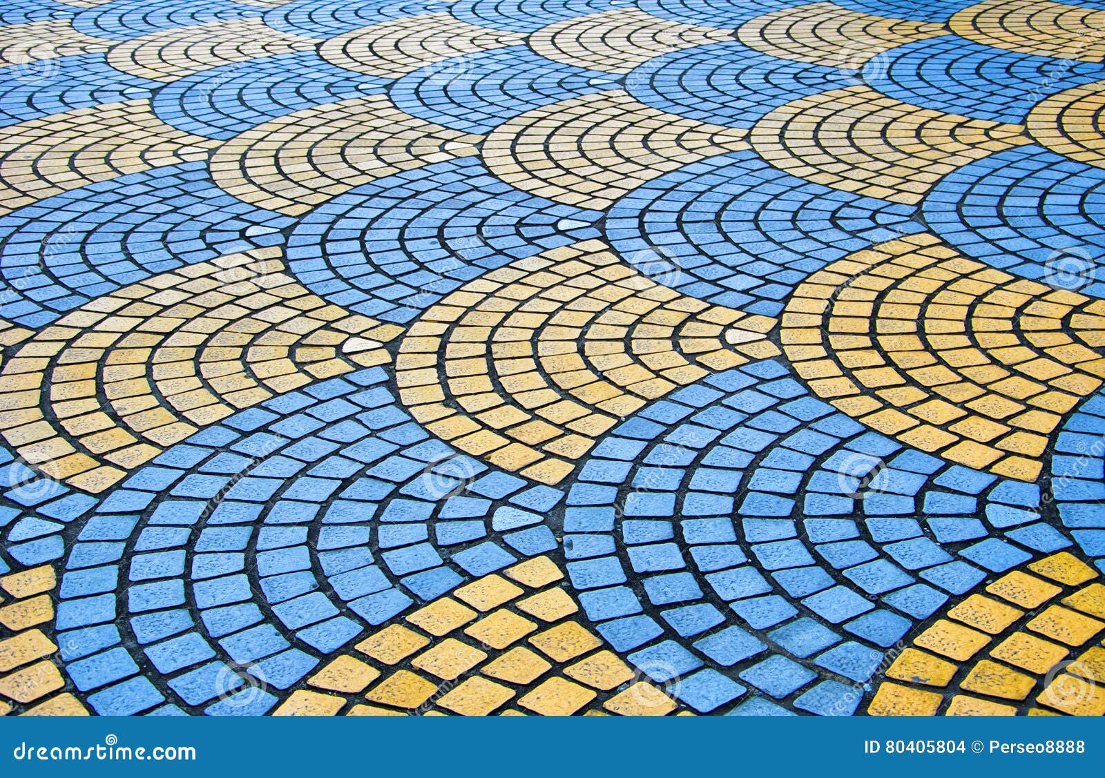 Decorative Colorful Sidewalk Pavement. Stock Photo - Image of ...