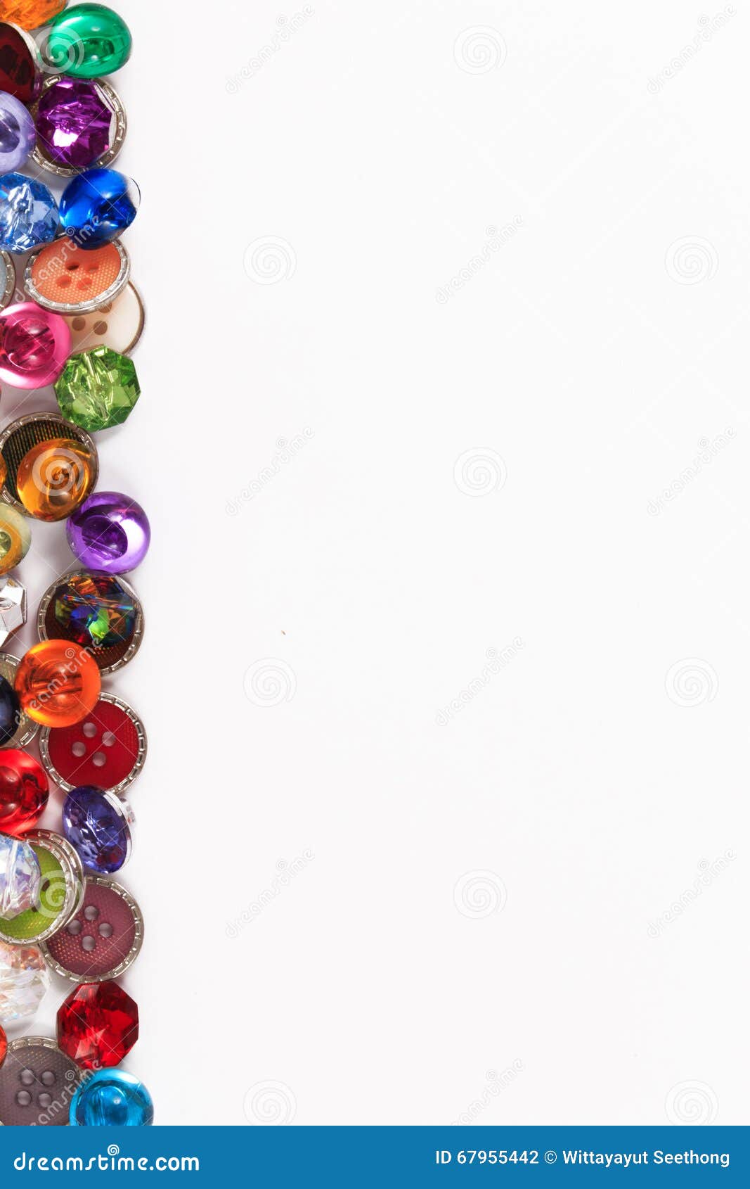 Decorative Colorful Vintage Sewing Button or Scrapbook Buttons. Stock ...