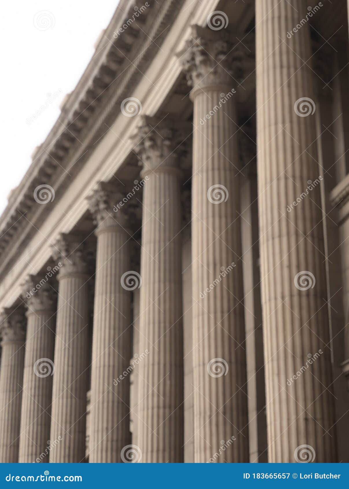 Decorative Columns on the Exterior of an Old Building Stock Image ...