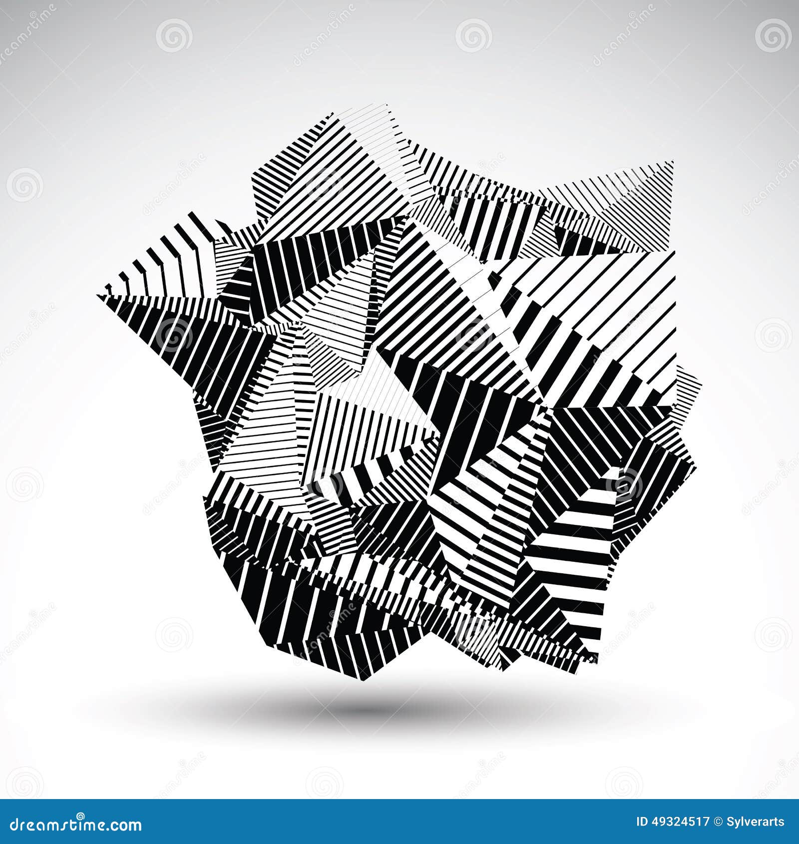 Decorative Complicated Unusual Eps8 Figure Constructed from Triangles ...
