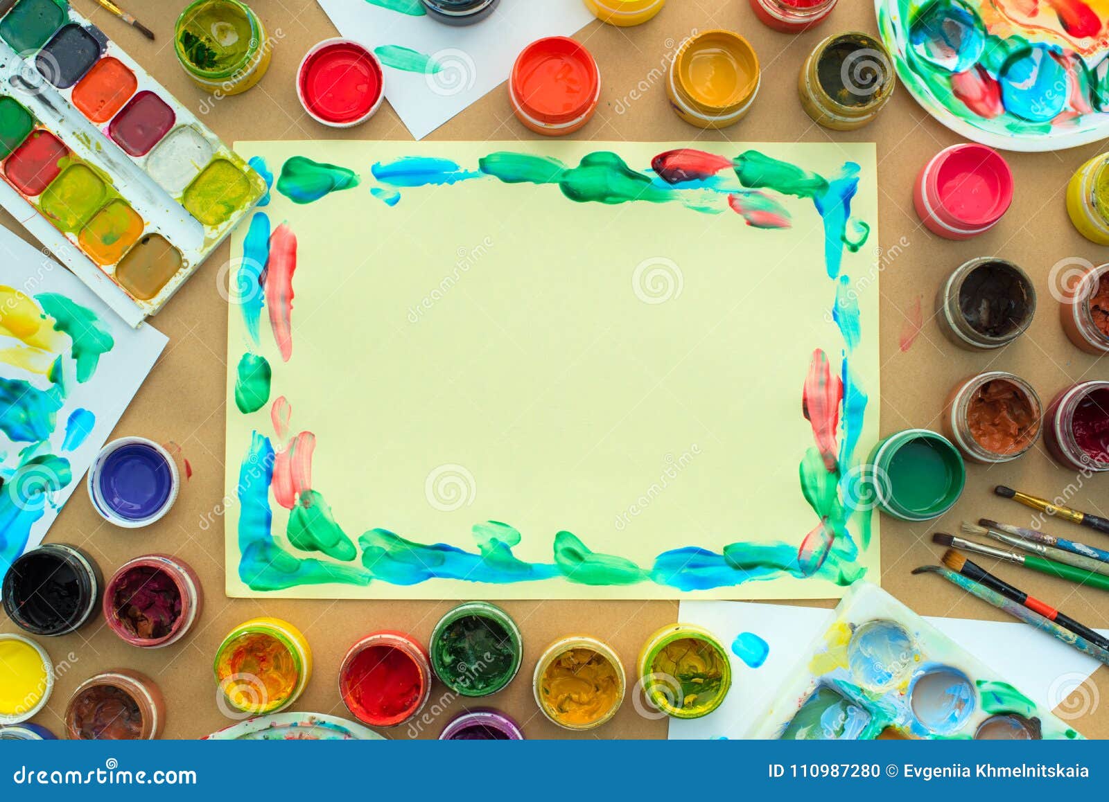 Decorative Composition Frame Materials for Creativity and Design. Stock ...