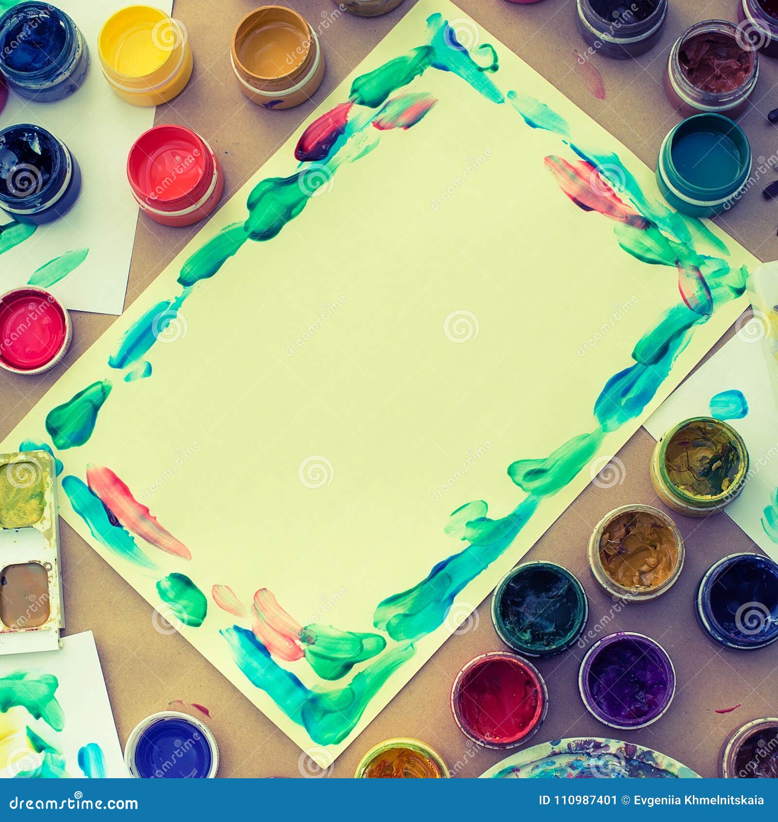 Decorative Composition Frame Materials for Creativity and Design. Stock ...