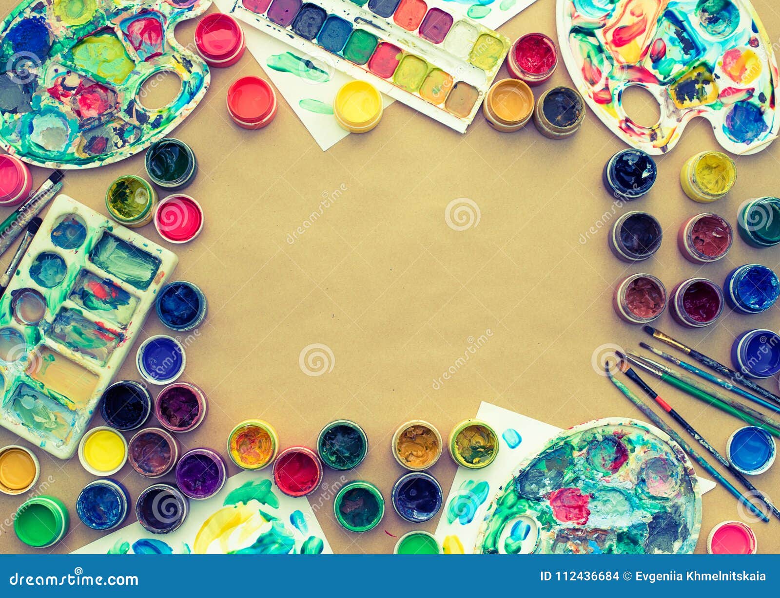 Decorative Composition Frame Materials for Creativity and Design. Stock ...