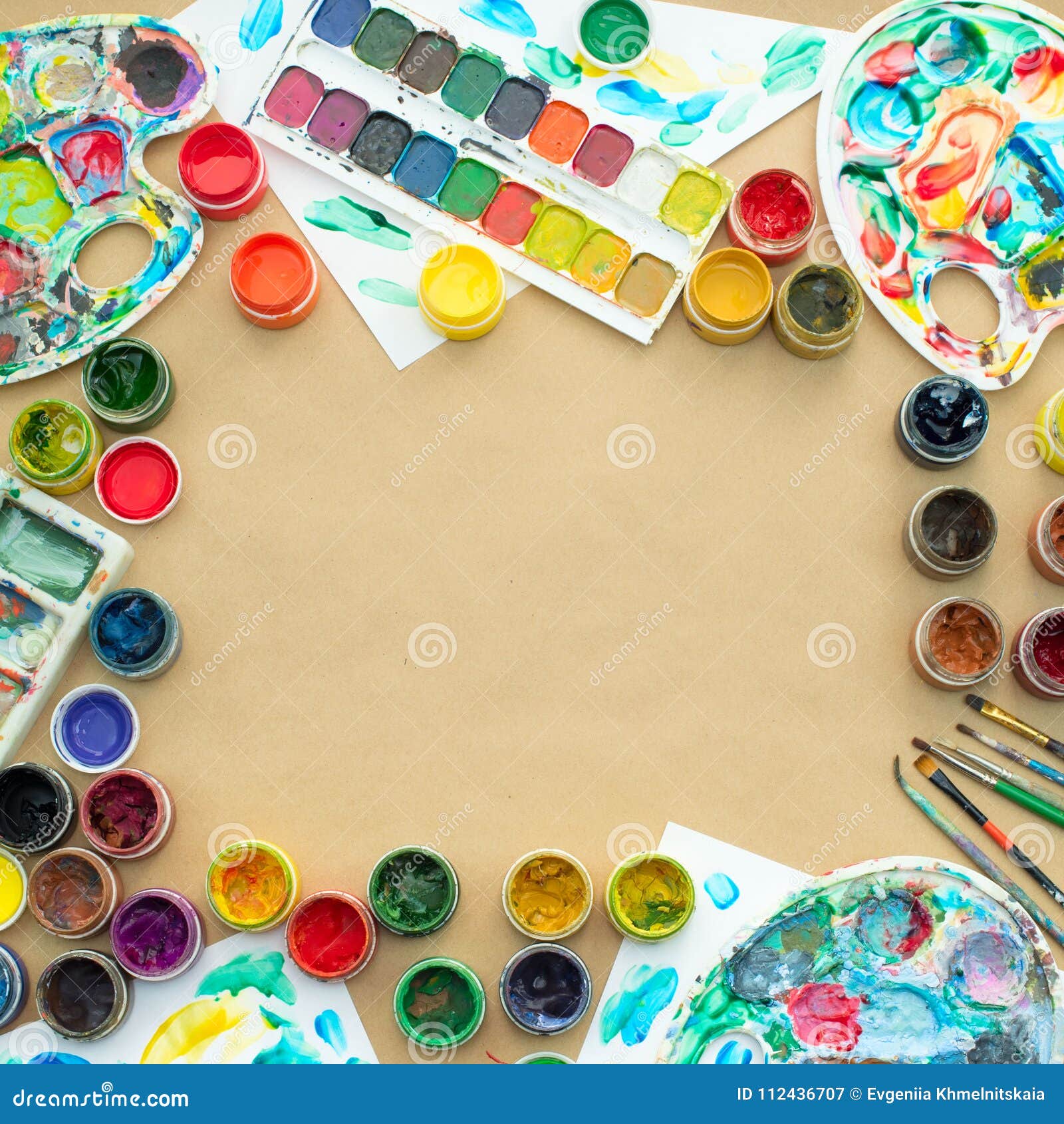 Decorative Composition Frame Materials for Creativity and Design. Stock ...