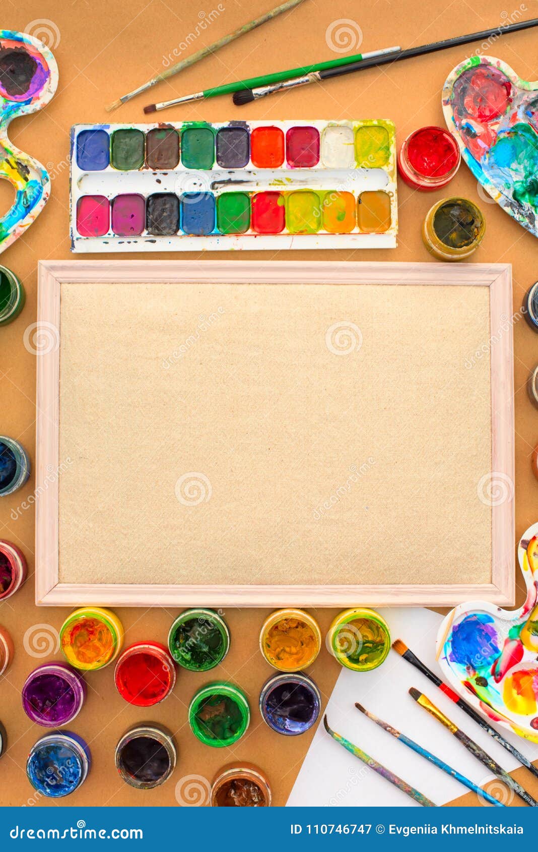 Decorative Composition Frame Materials for Creativity and Design. Stock ...