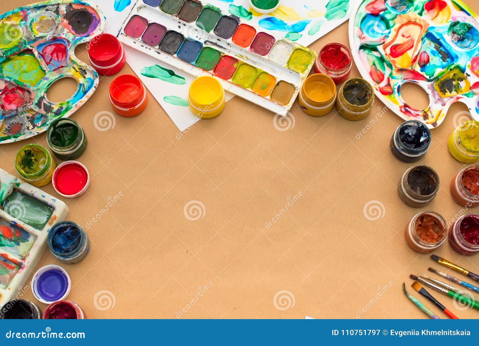 Decorative Composition Frame Materials for Creativity and Design. Stock ...