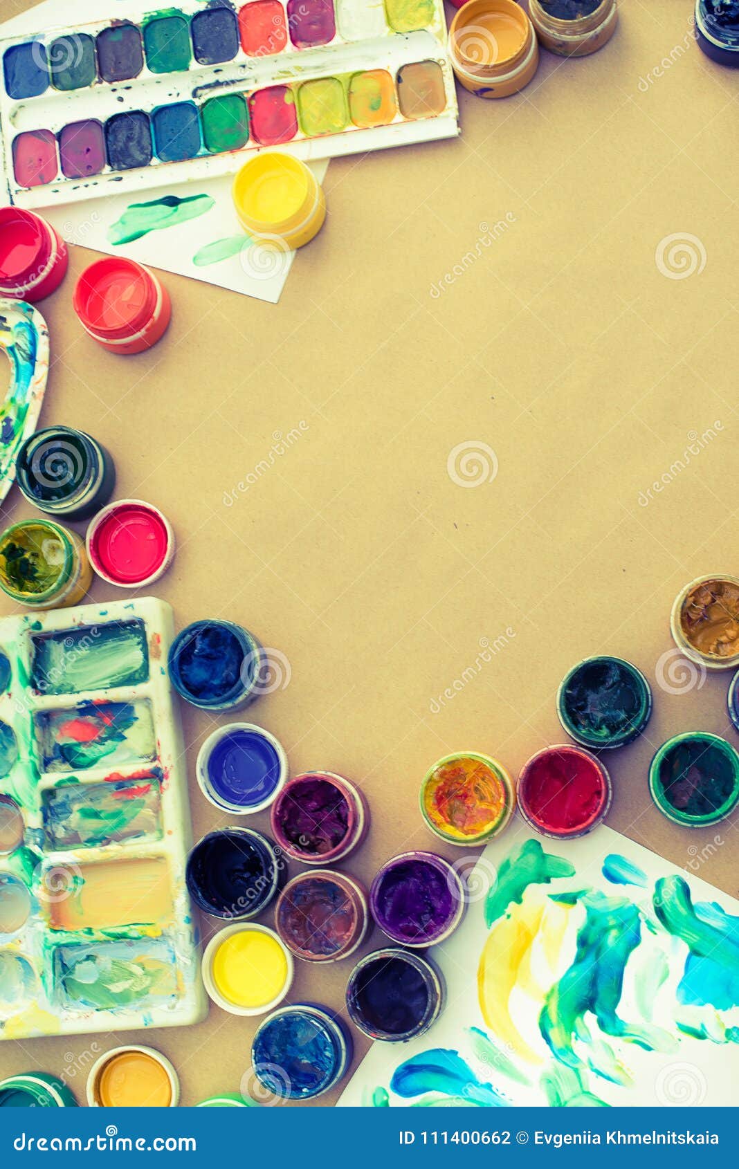 Decorative Composition Frame Materials for Creativity and Design. Stock ...