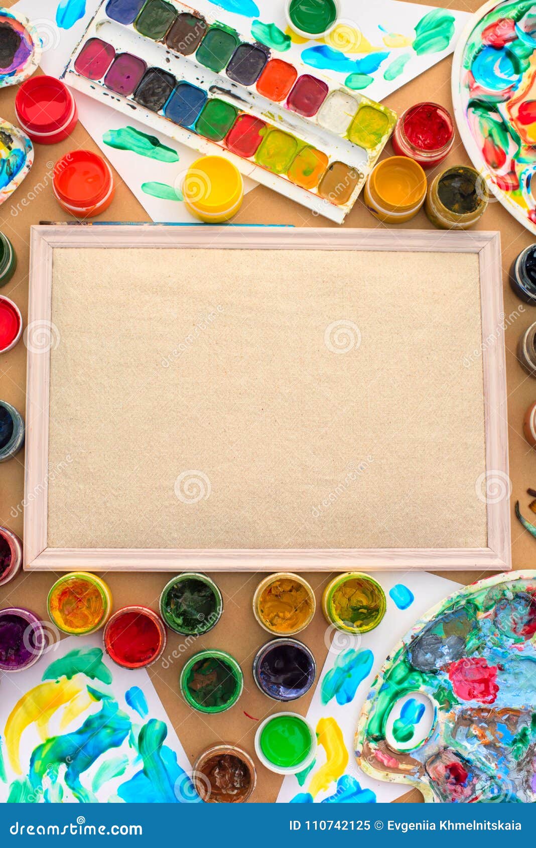 Decorative Composition Frame Materials for Creativity and Design. Stock ...