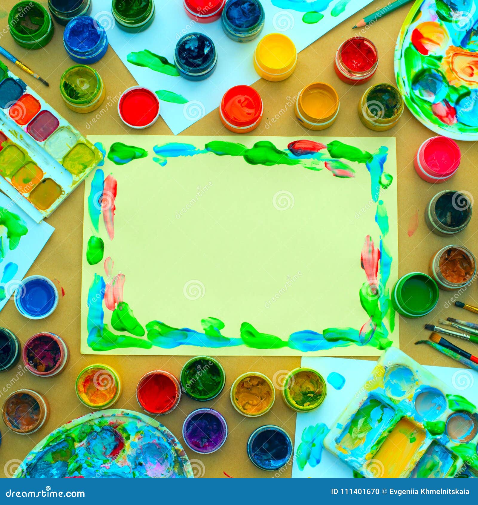 Decorative Composition Frame Materials for Creativity and Design. Stock ...