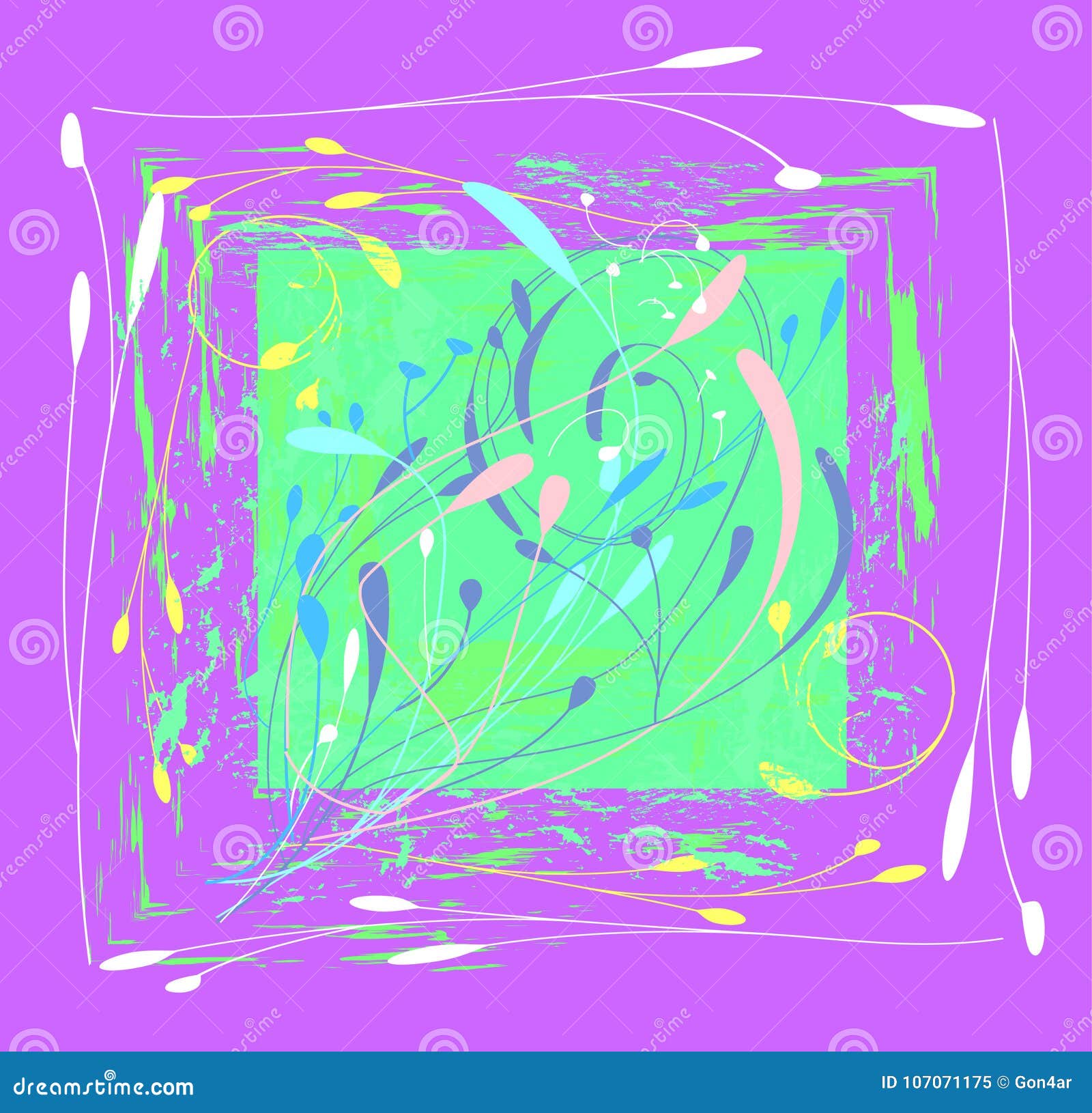 Decorative Composition in the Rectangle Fuchsia Color from Herbal ...