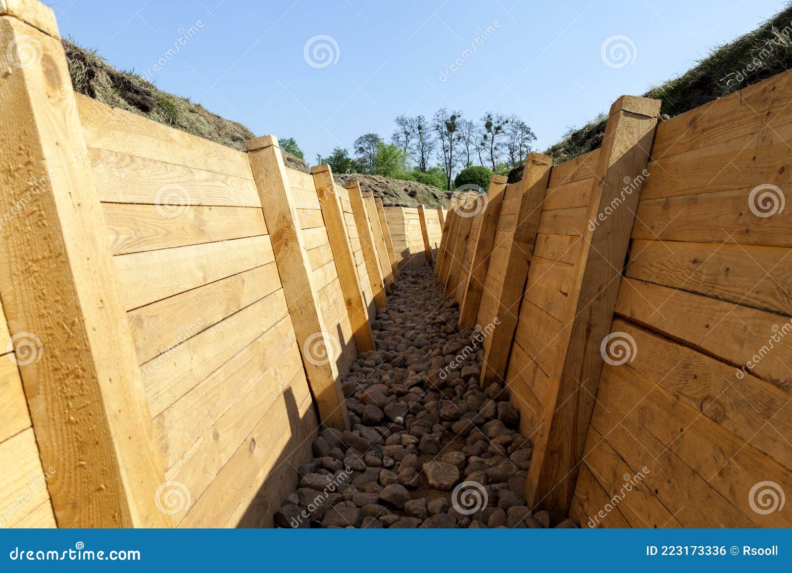 Decorative Construction in the Trenches Stock Photo - Image of easy ...