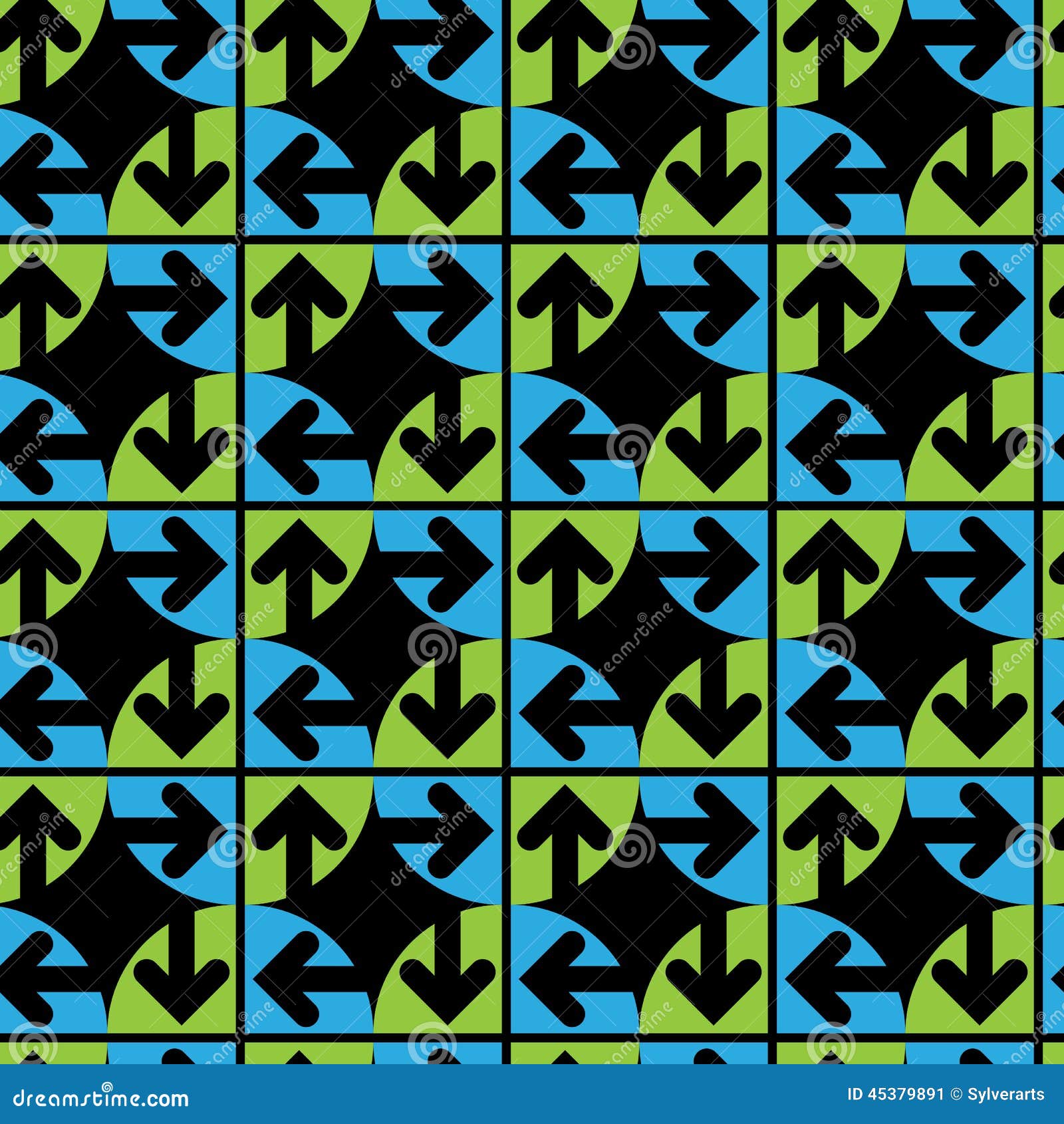 Decorative Continuous Multicolored Pattern with Circles Stock Vector ...