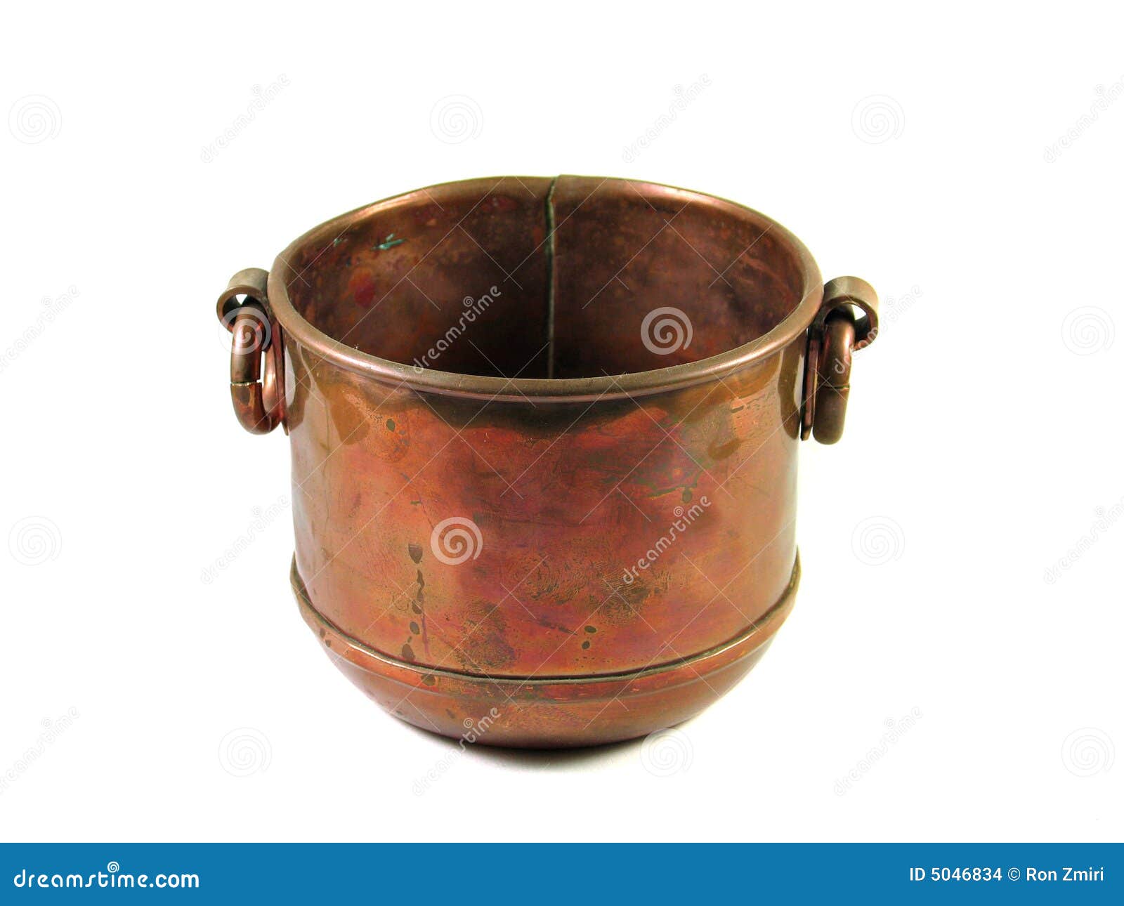 Decorative Copper Bowl Isolated Stock Photo - Image of household ...