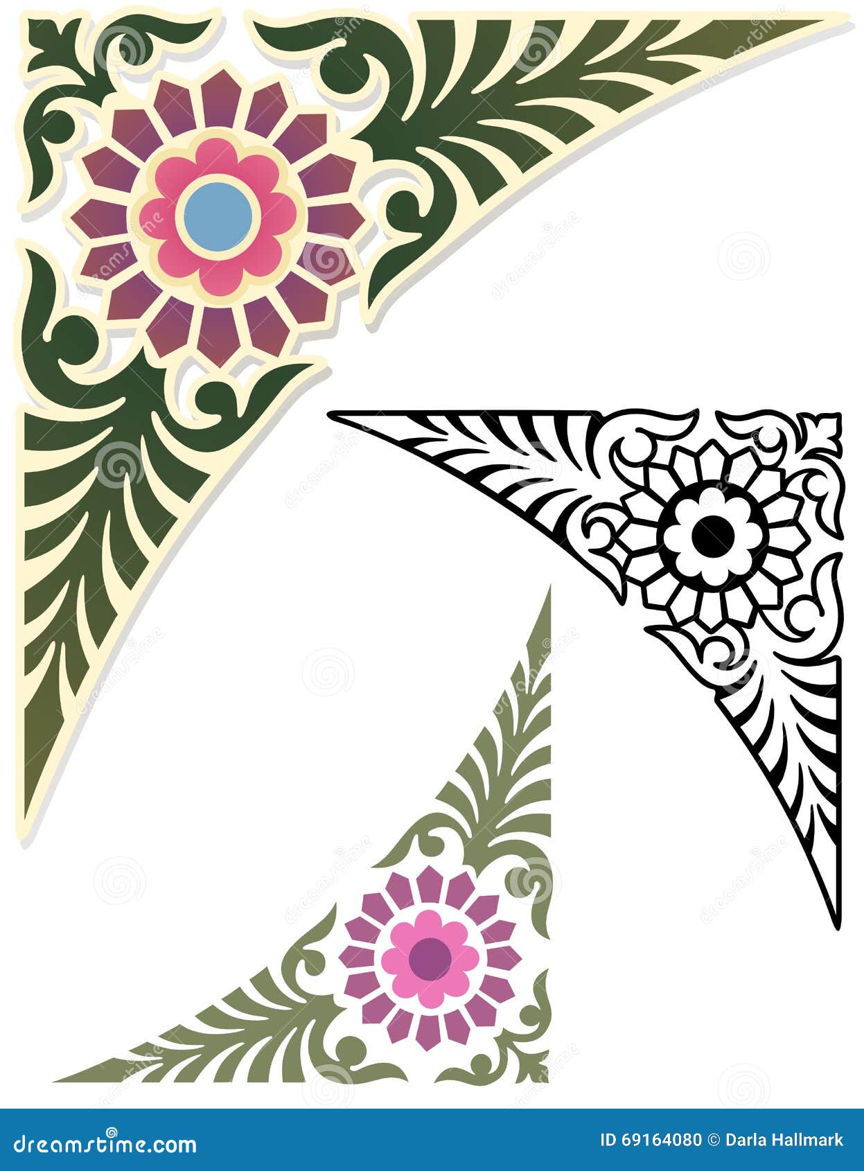 Decorative Corner Design stock vector. Illustration of decoration ...
