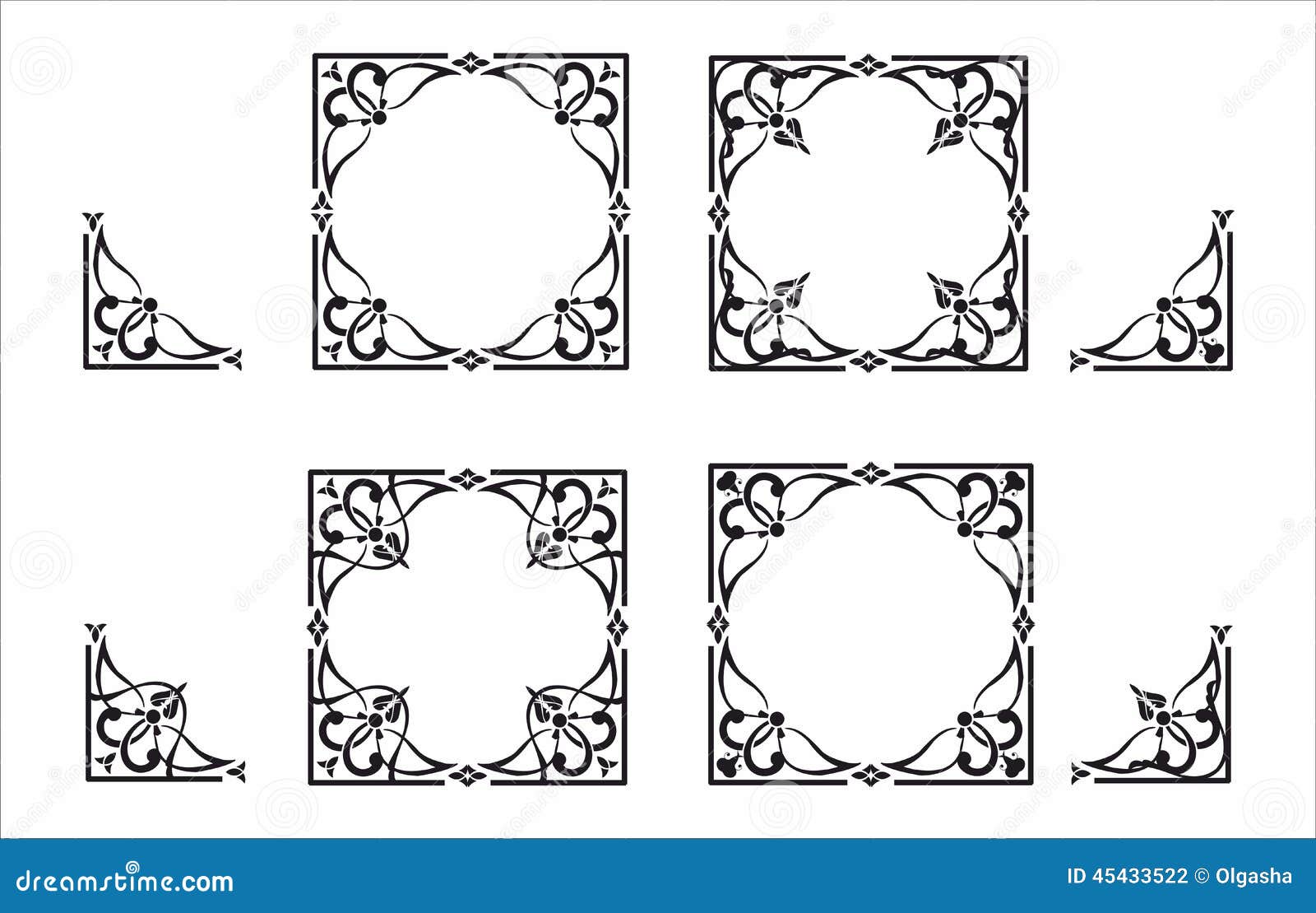 Decorative Corner and Frame Stock Vector - Illustration of decorative ...