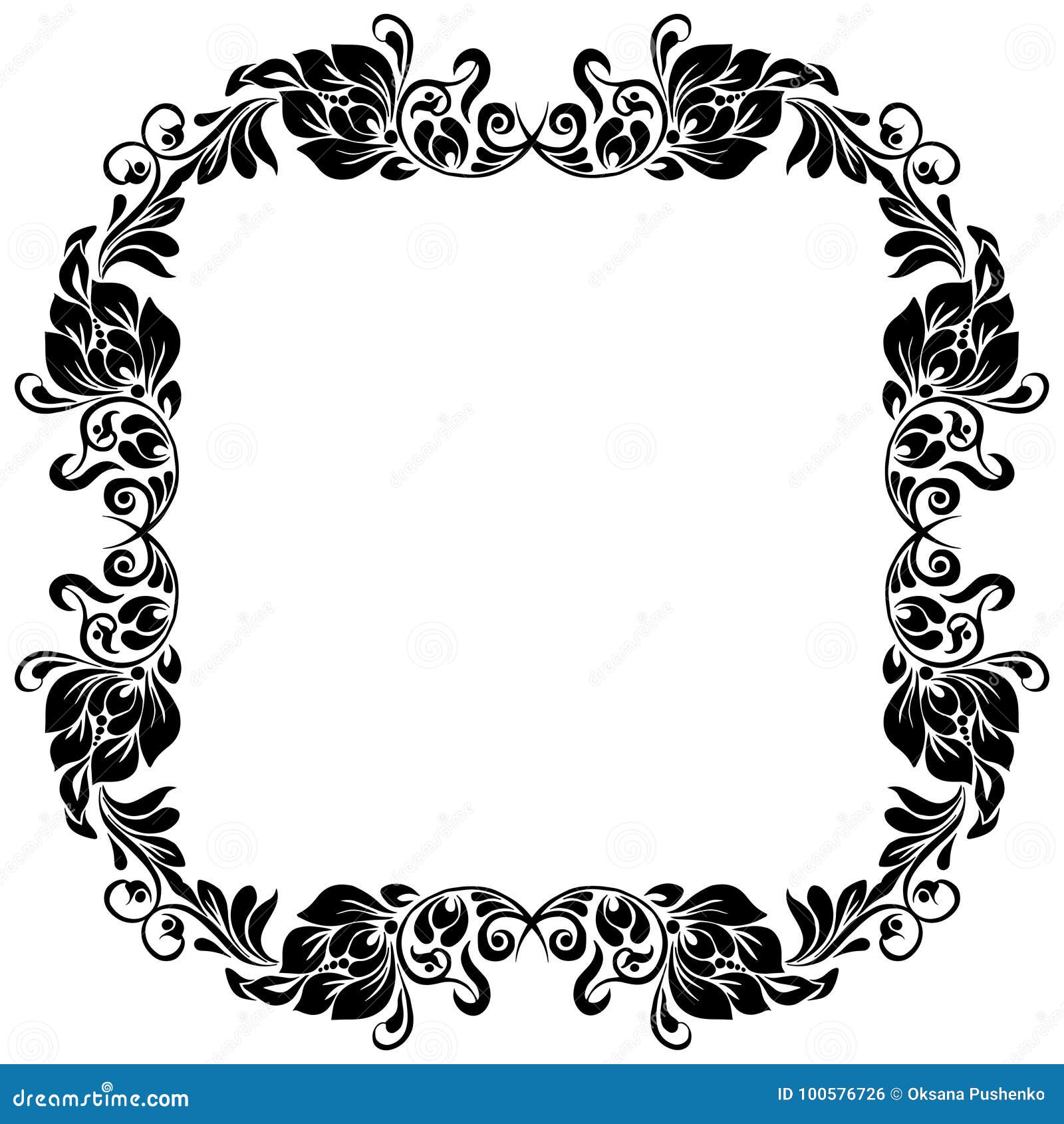 Decorative corner frame stock vector. Illustration of decor - 100576726