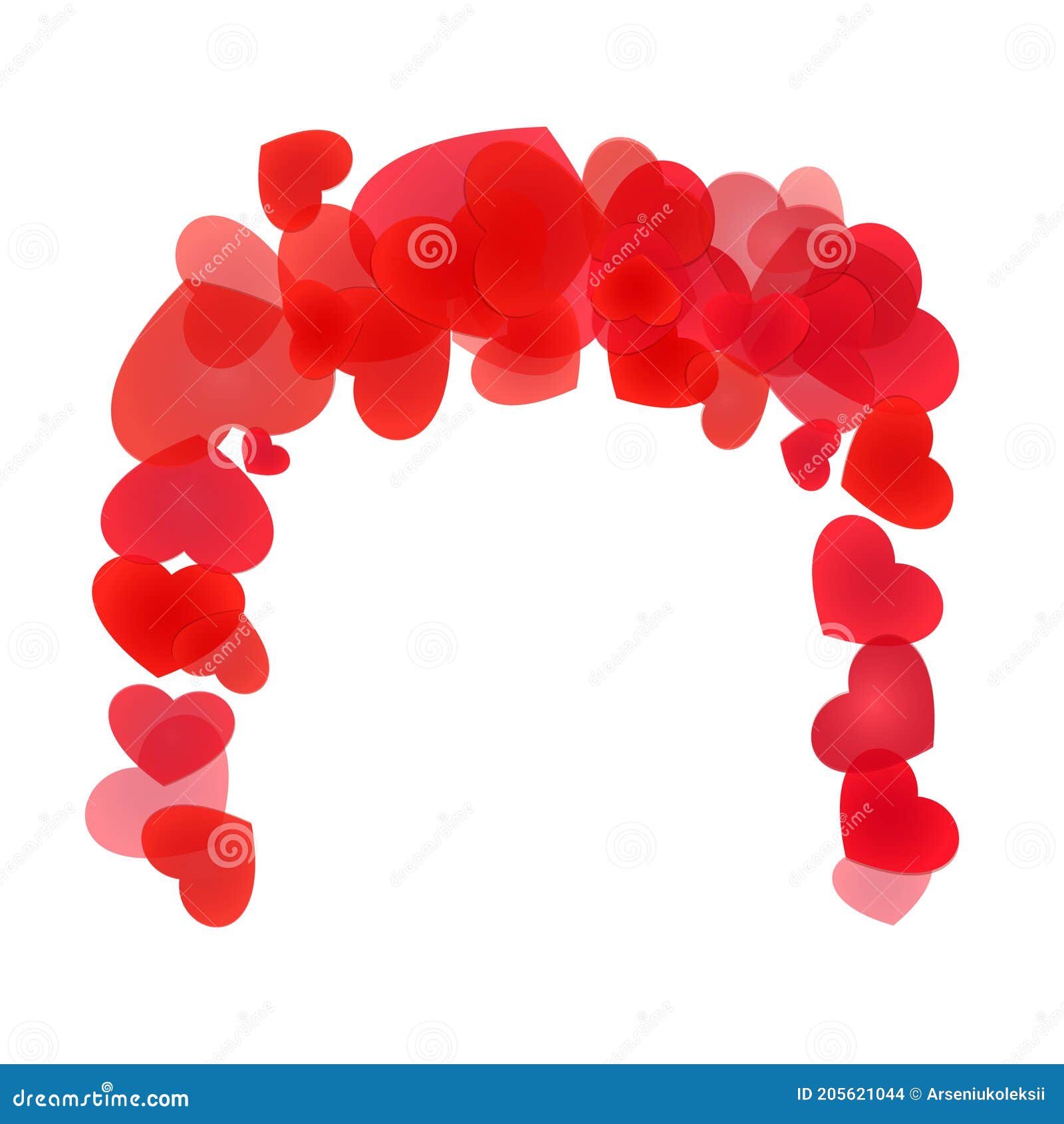 Decorative Corner of Hearts for Postcard Design Stock Vector ...