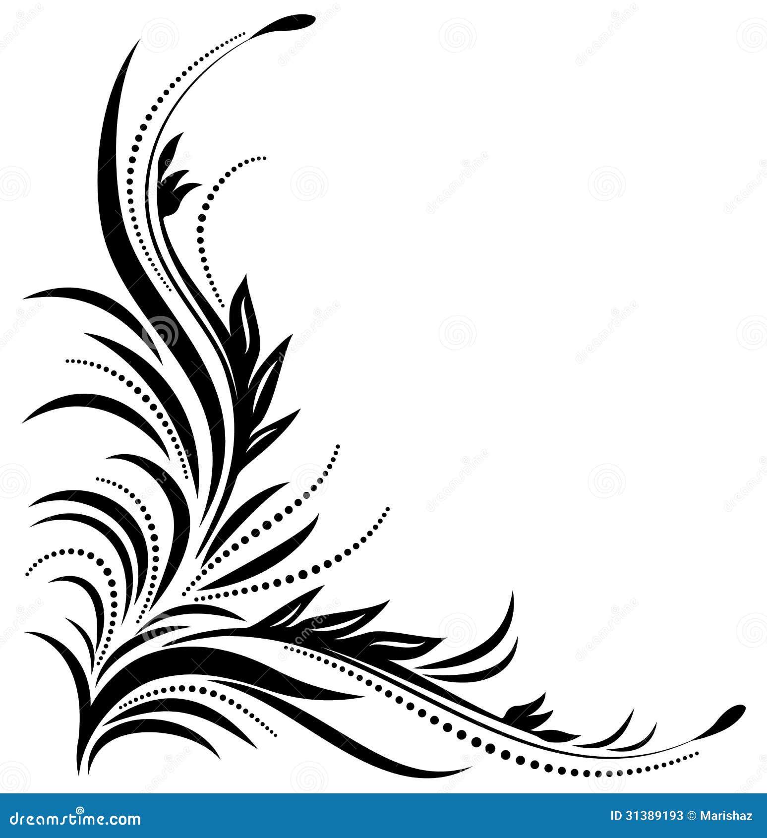 Decorative corner ornament stock vector. Illustration of romanticism ...